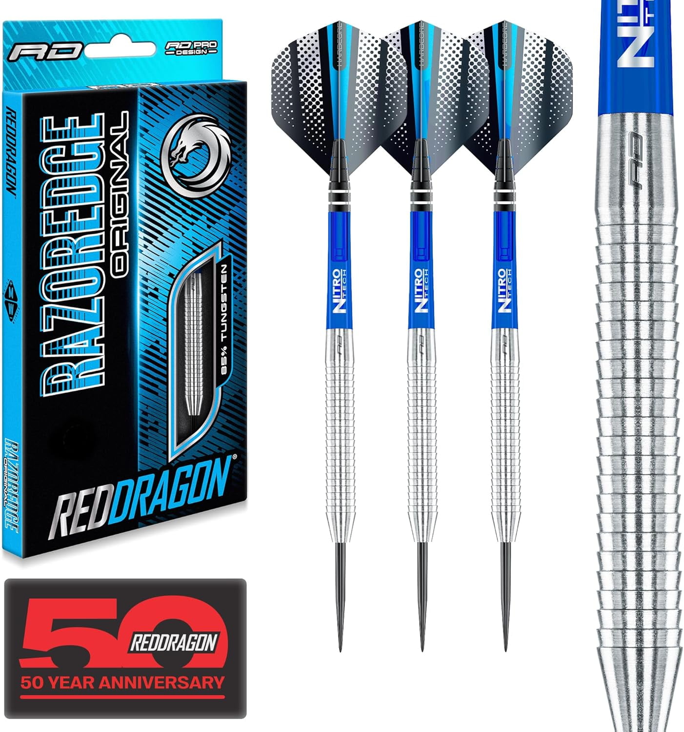 RED DRAGON Edge Original 29g Tungsten Darts with Flights and Stems ...