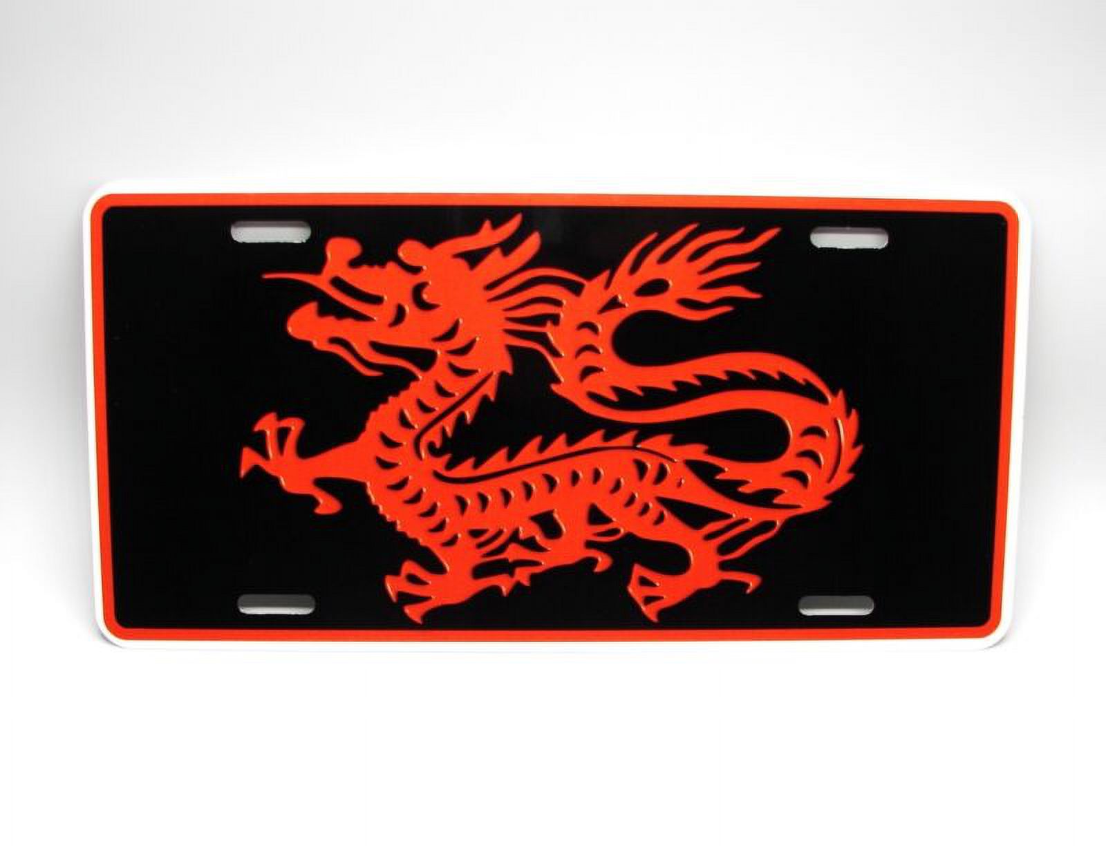 RED DRAGON METAL CAR NOVELTY LICENSE PLATE AUTO TAG CHINESE DRAGON ...