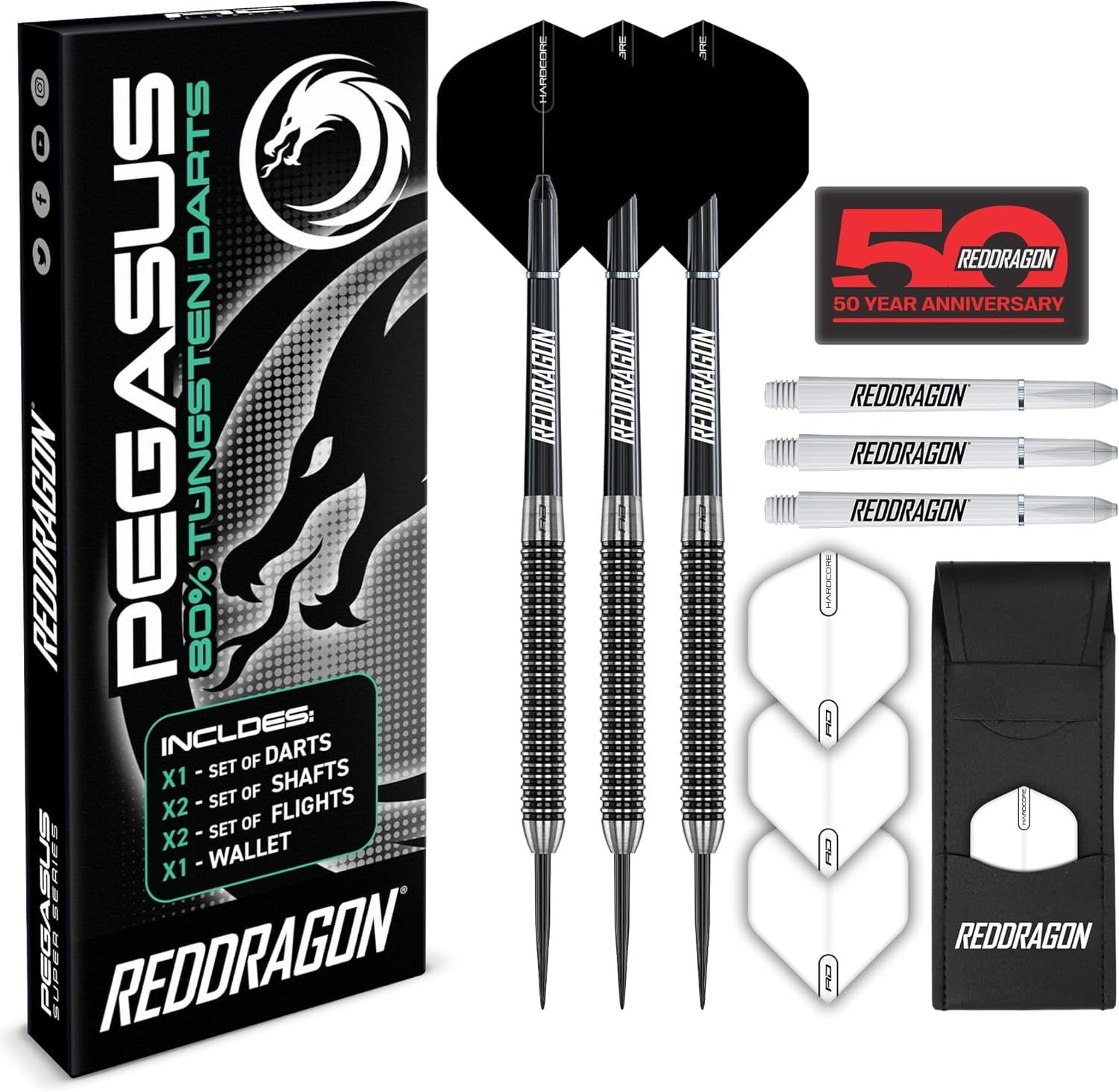 RED DRAGON Professional Tungsten Steeltip Darts Set Available in 21, 23 ...