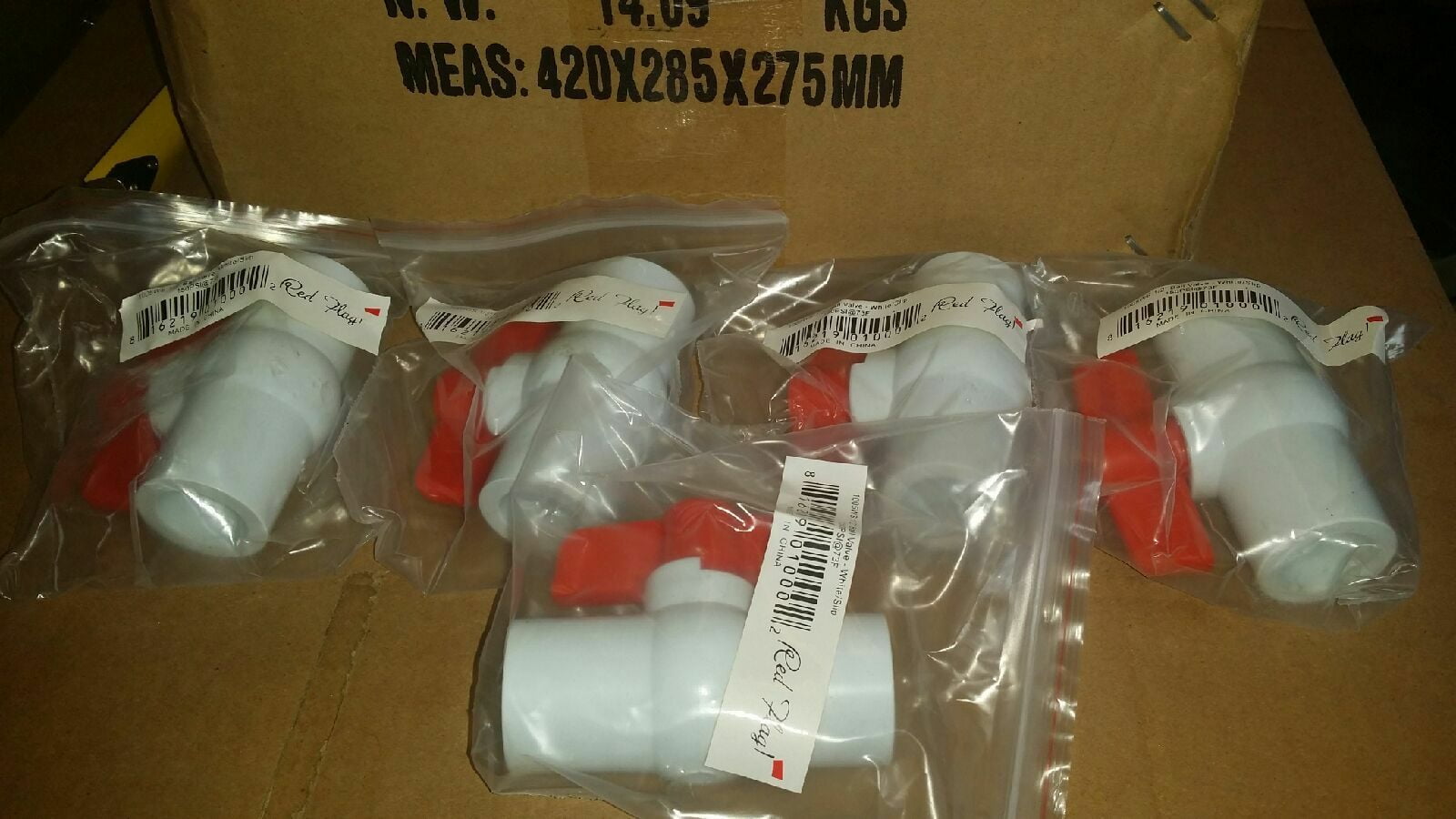RED FLAG PVC COMPACT BALL VALVE 1/2" NEW , Lot of 20 for Irrigation ...