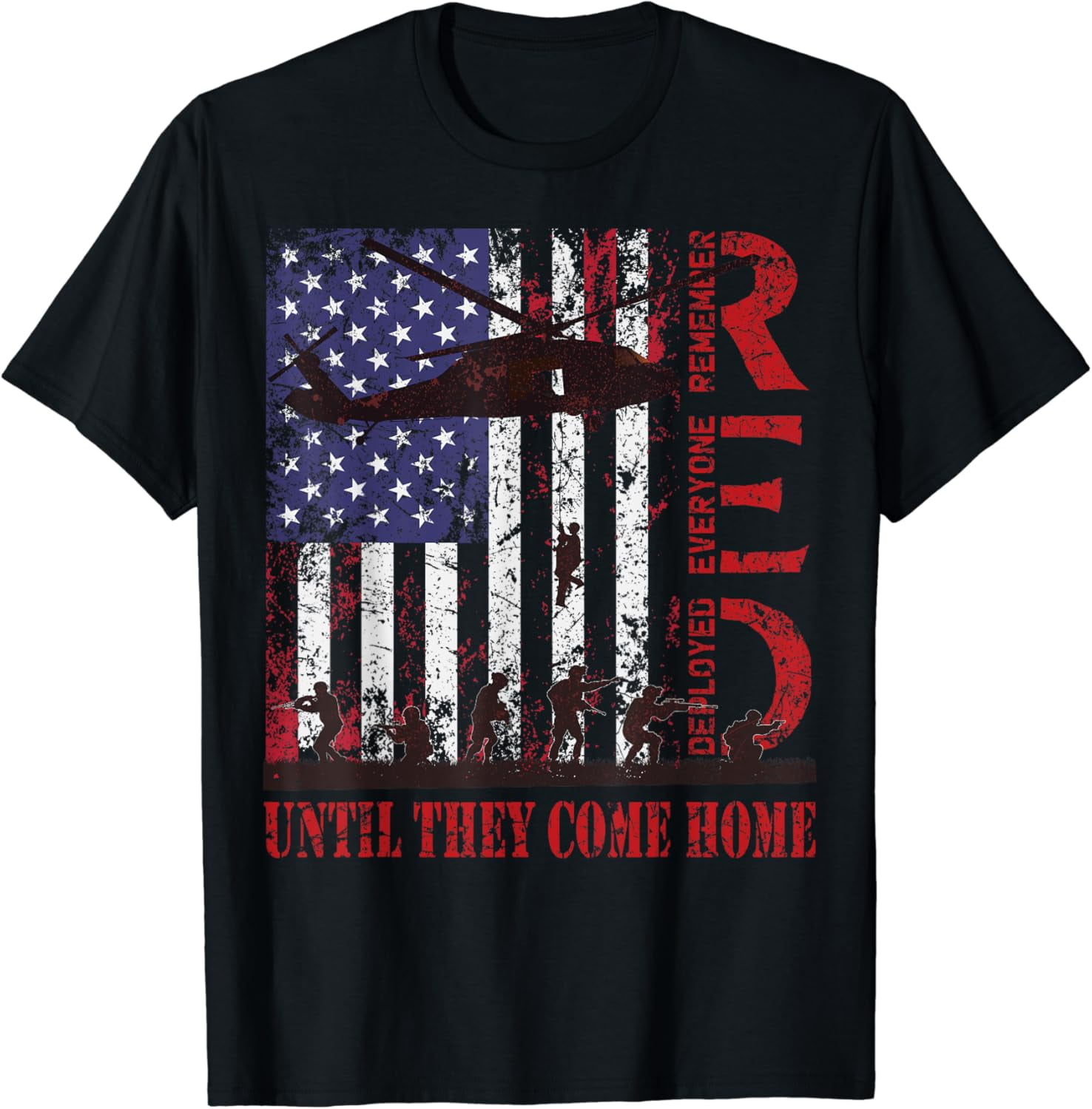 RED Friday Remember Everyone Deployed US Flag Military Army T-Shirt ...