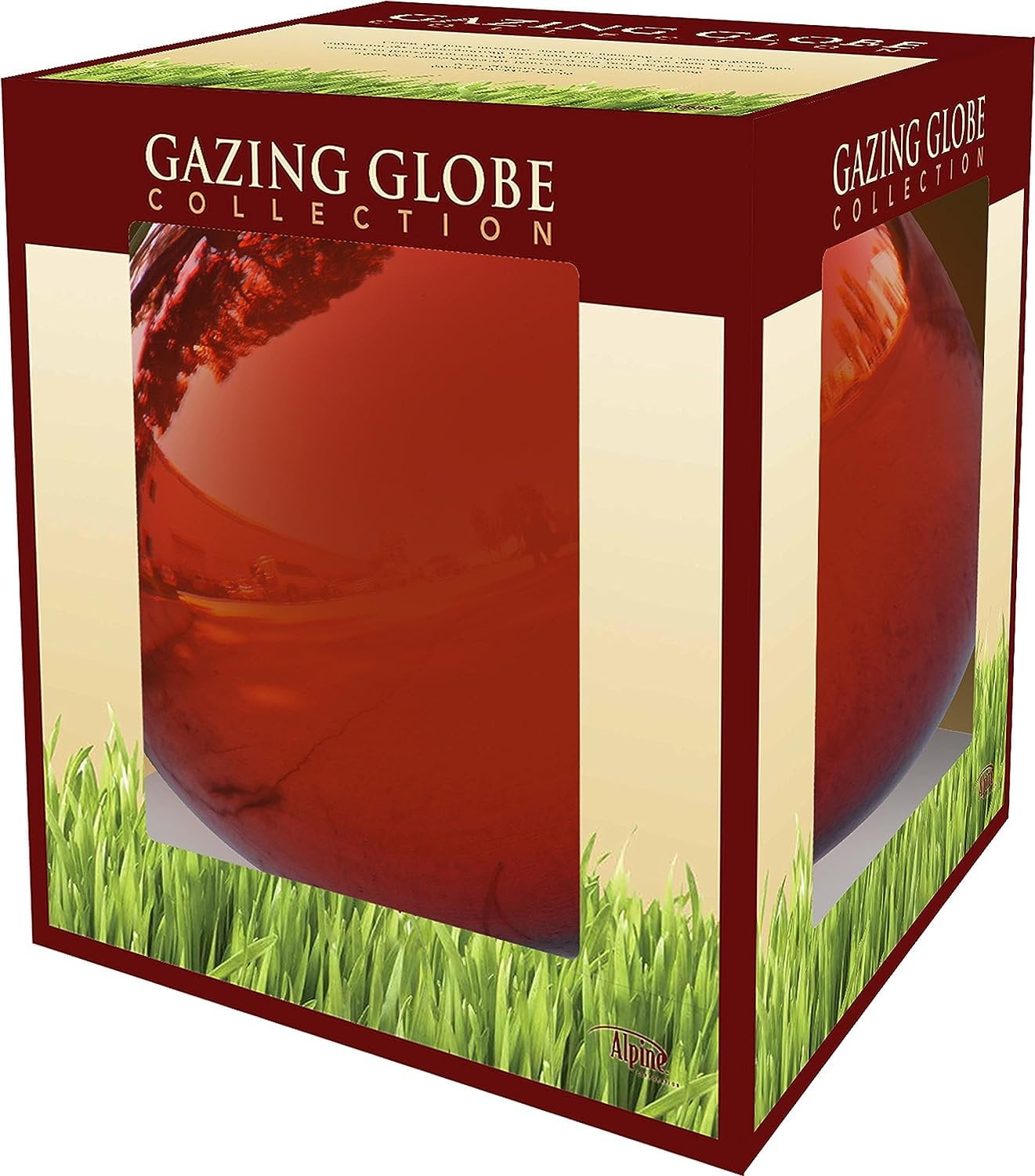 Alpine Corporation Globe 11.5" Collection Red Glass Gazing Balls ...