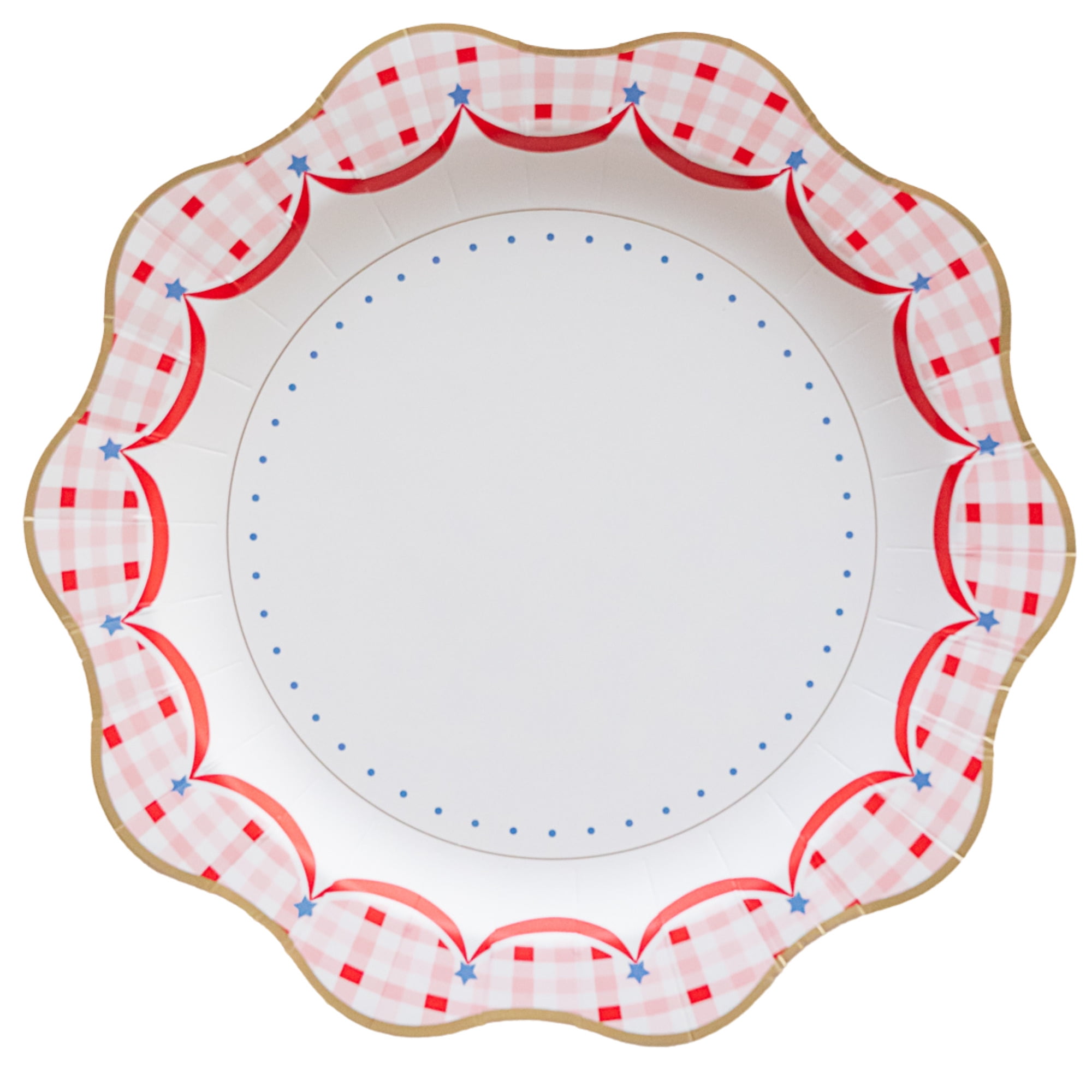 RED GINGHAM 4TH OF JULY DINNER PLATES - Walmart.com