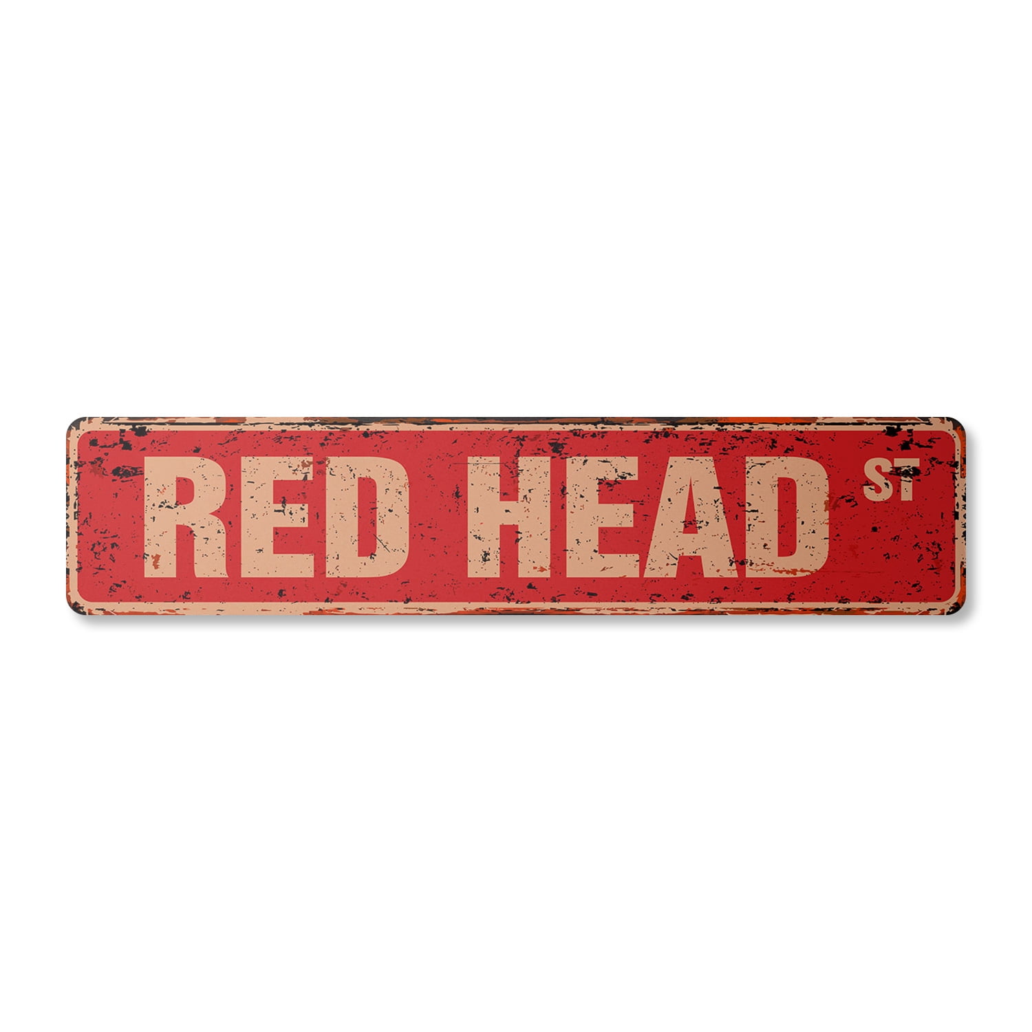 RED HEAD Vintage Aluminum Street Sign hair redhead dye beautician ...
