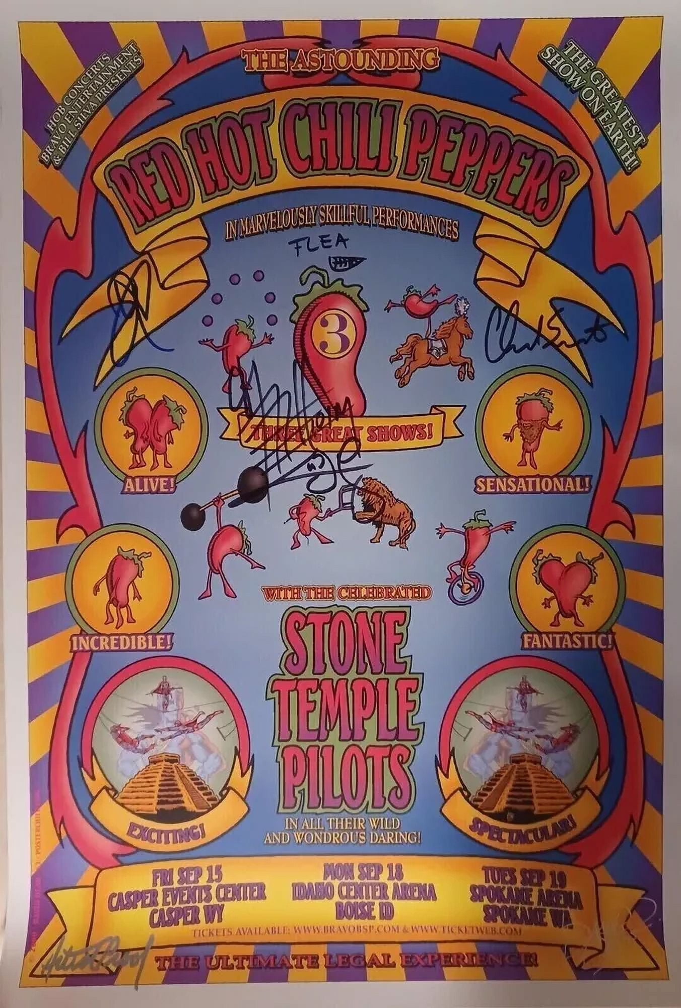RED HOT CHILI PEPPERS Poster in 2000 Reproduction RP RHCP CONCERT ...
