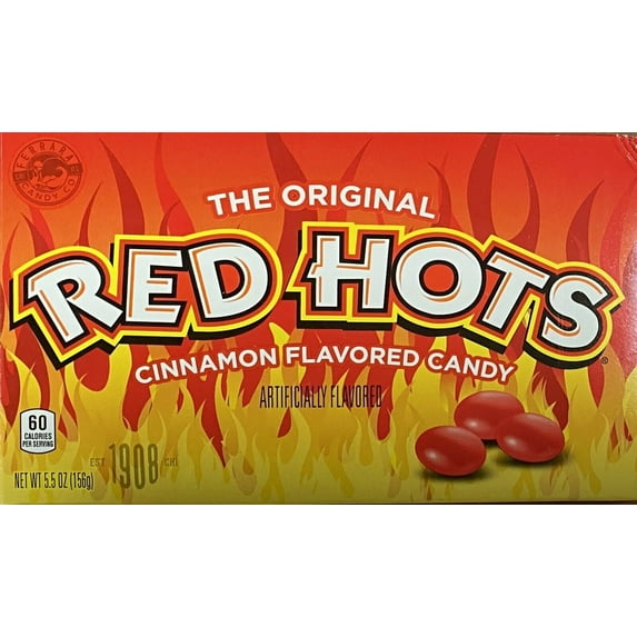 Haberdasher Red Hots Cinnamon Flavored Chewy Candy, Theater Box, 5.5 oz ...