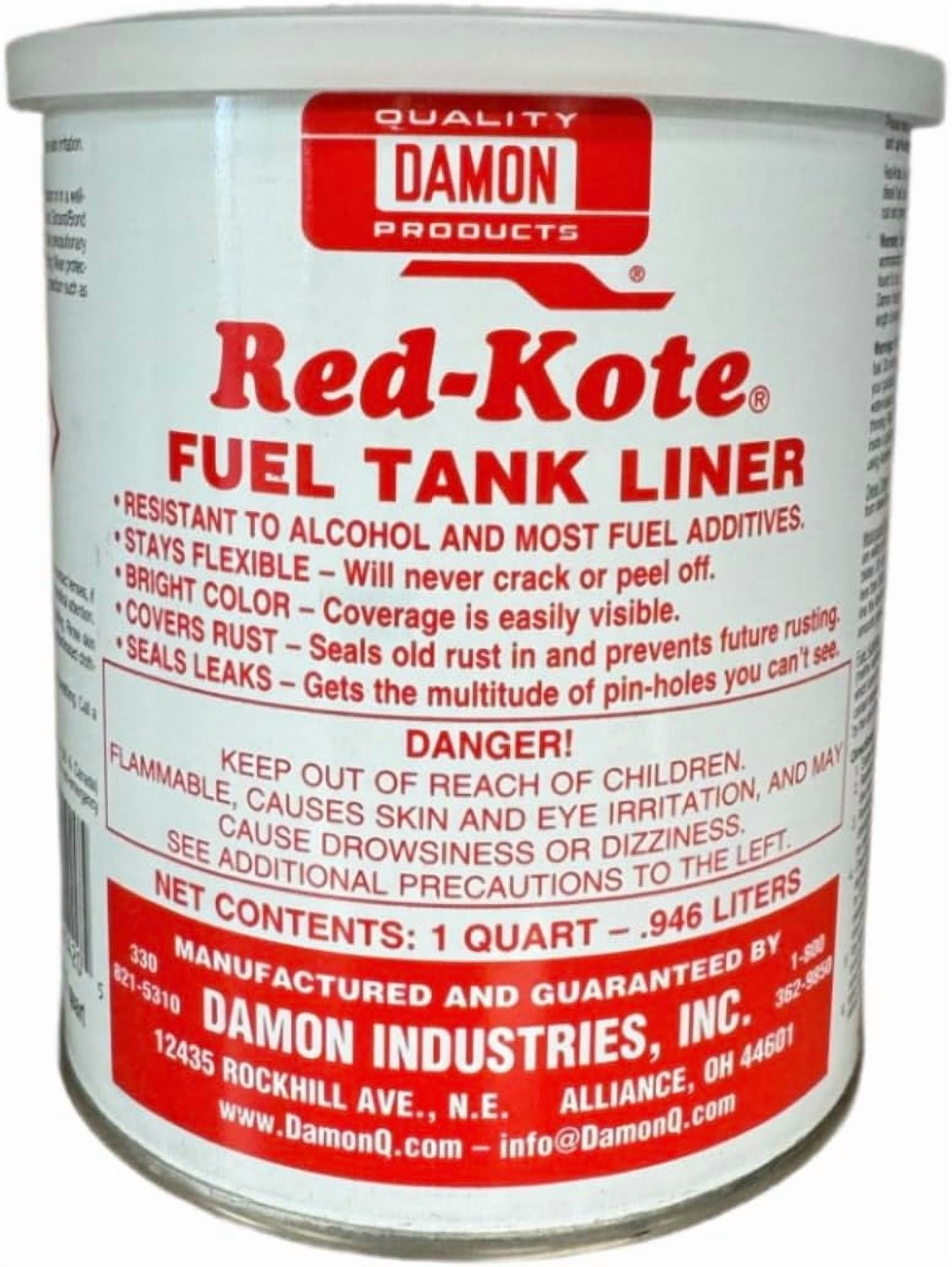RED KOTE FUEL TANK LINER, GAS TANK SEALER, FUEL TANK SEALER 1 QT. STOPS ...
