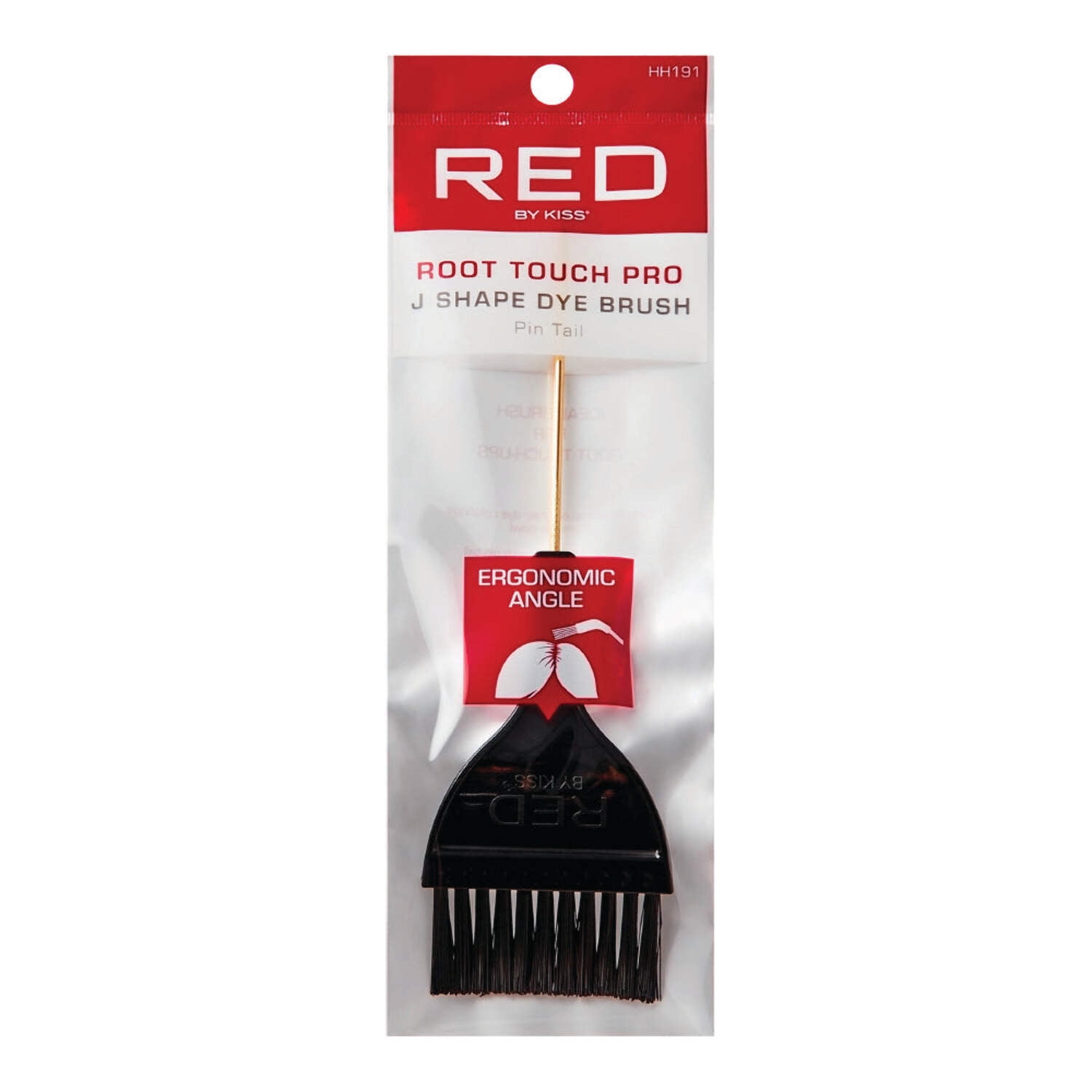 RED by Kiss Professional J Shape Hair Dye Brush, Precision Root Touch ...