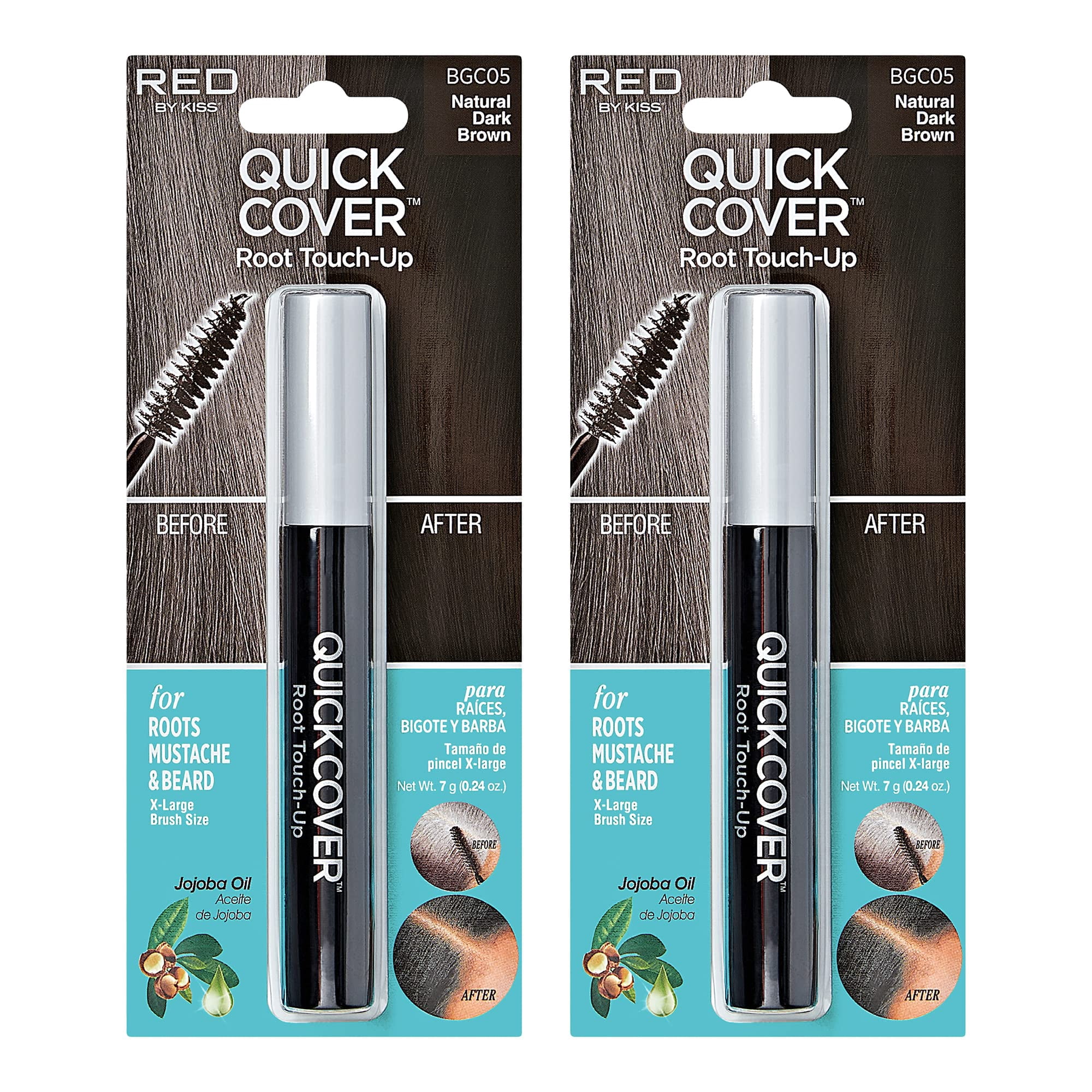 RED by Kiss Quick Cover Root Touch Up Rescue, Mascara Natural Water ...