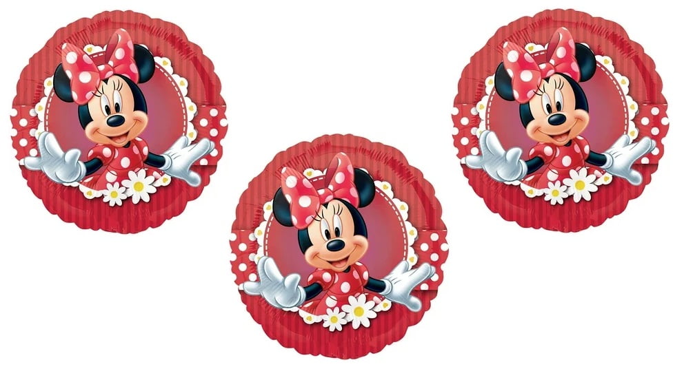 RED MAD About MINNIE MOUSE Polka Dot Dress Birthday Party (3) 18" Mylar ...