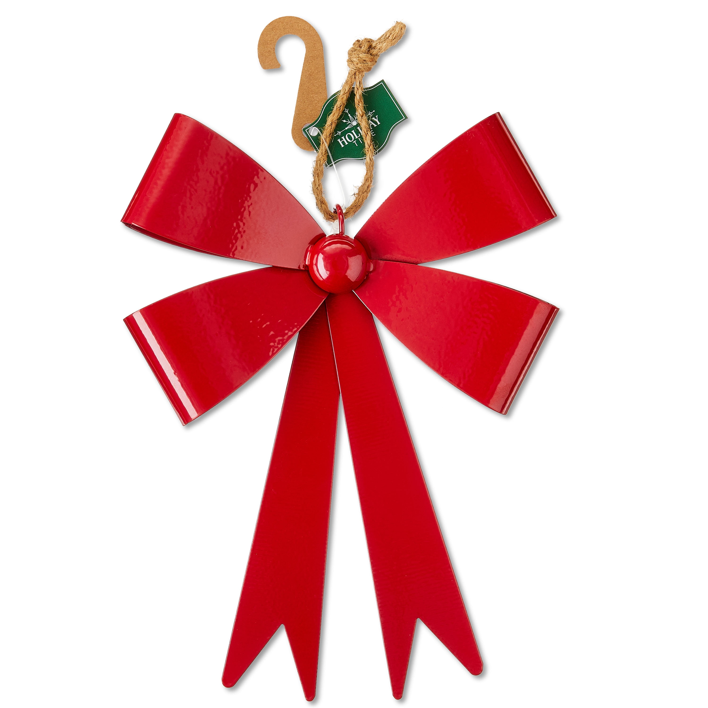 Red Metal Bow Christmas Ornament, 8.1", by Holiday Time - Walmart.com
