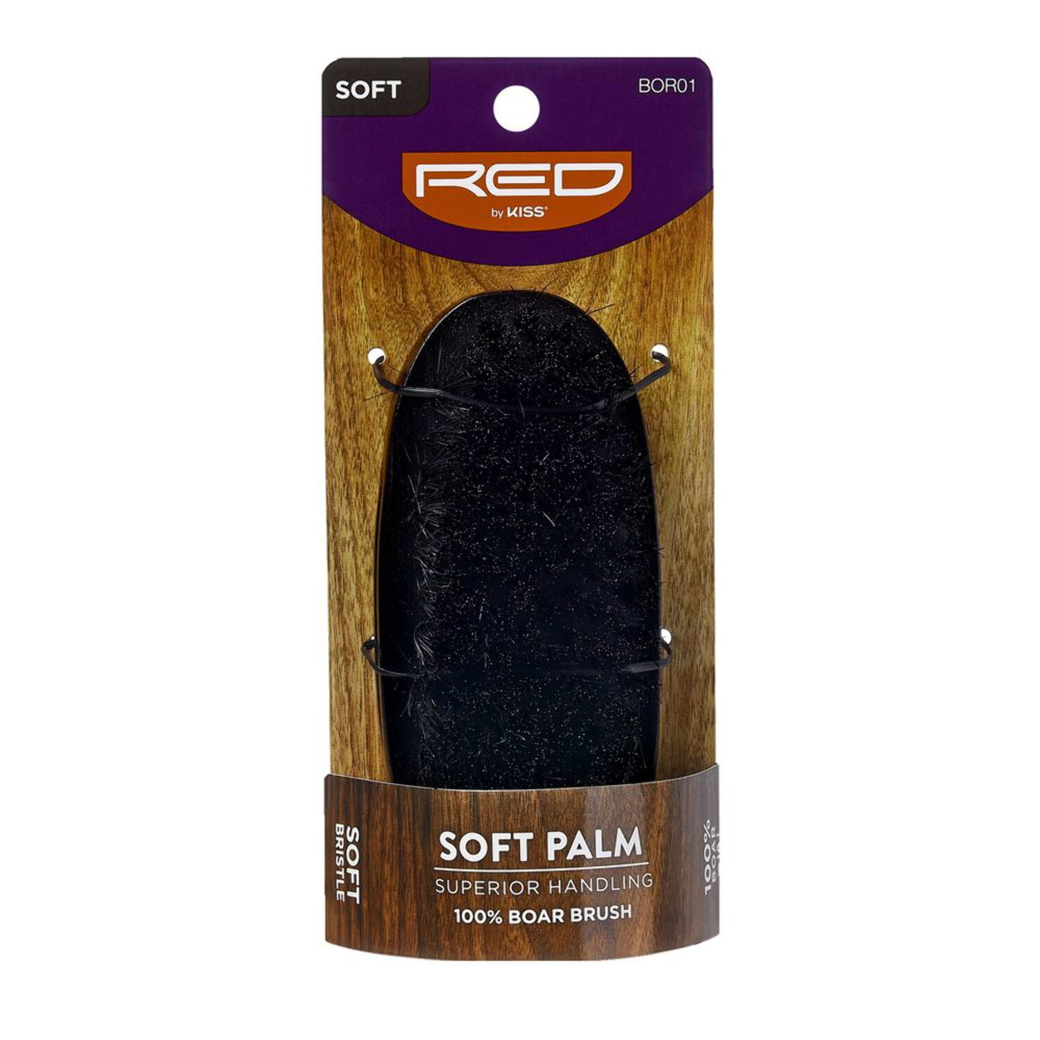 RED PROFESSIONAL 100% BOAR SOFT PALM BRUSH - Walmart.com