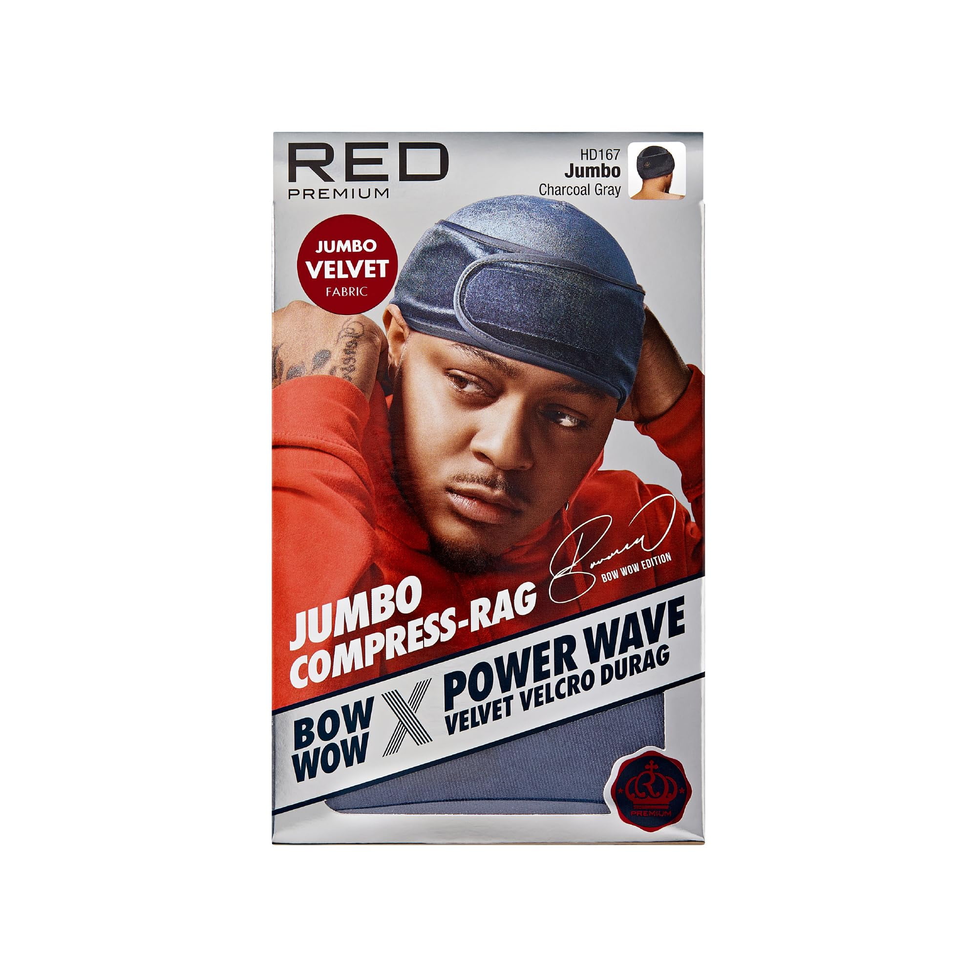 RED Premium Bow Wow X Power Wave Durag, 360 Wave Compression Cap for ...