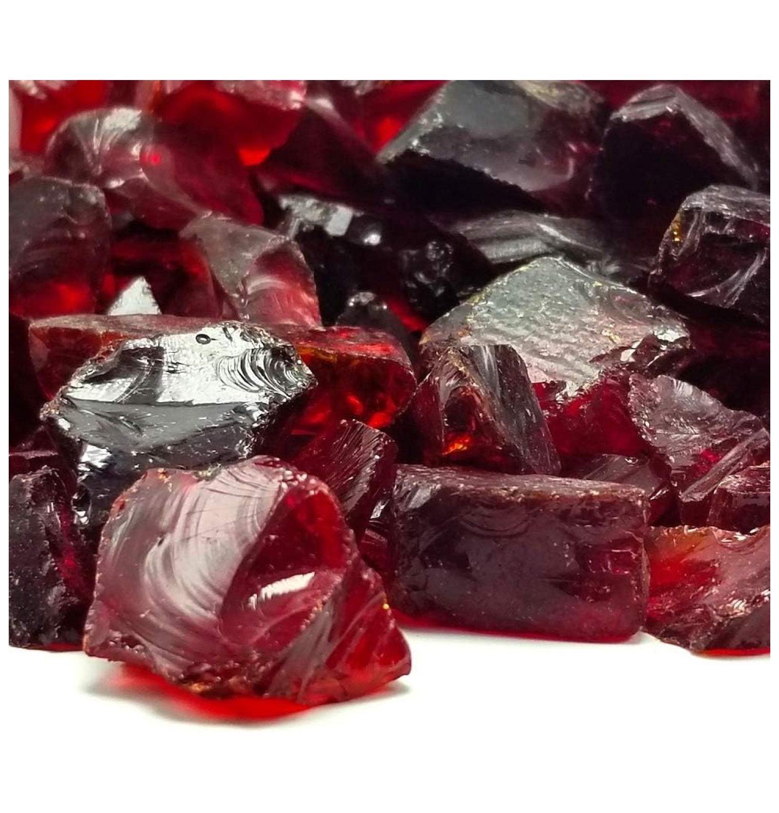 RED Premium Outdoor Fire Glass Rock (5-Pound Bag) 1/4" - 1/2" inch ...