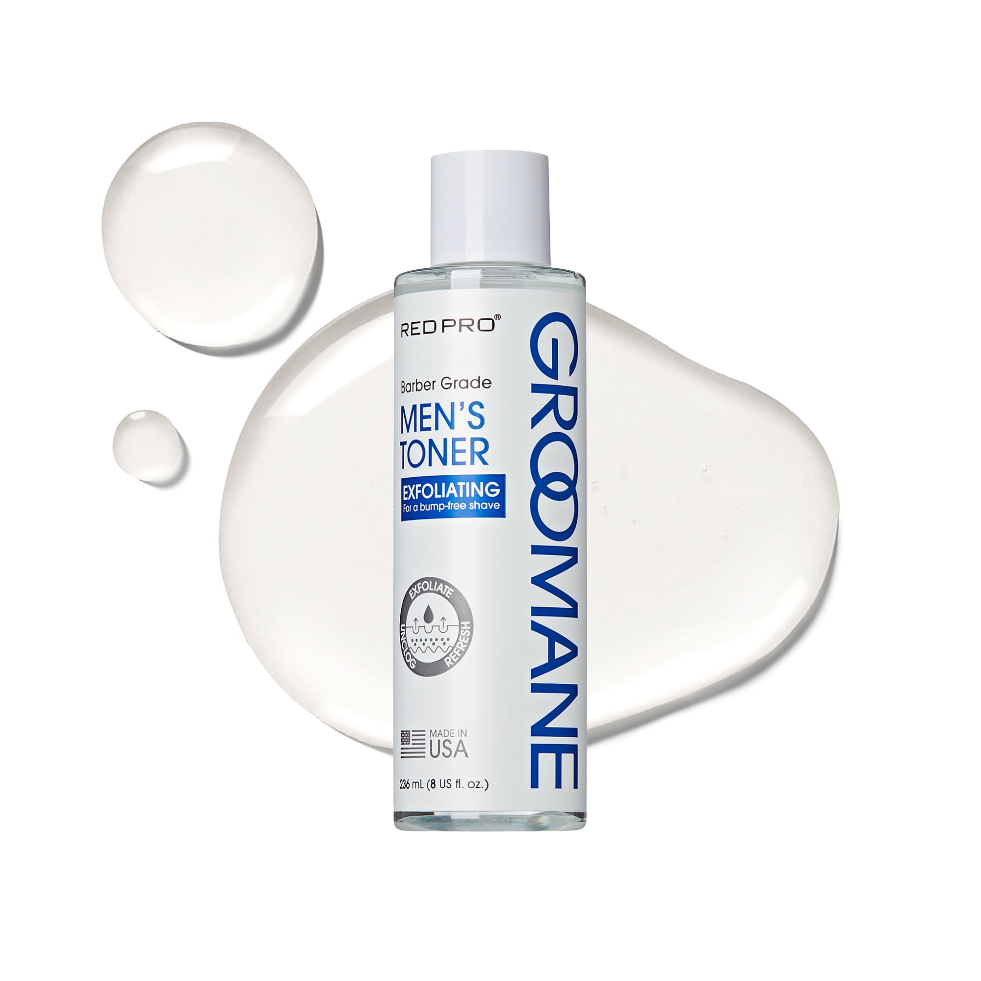 RED Pro GROOMANE Exfoliating Toner for Men, Barber-Grade Skincare ...