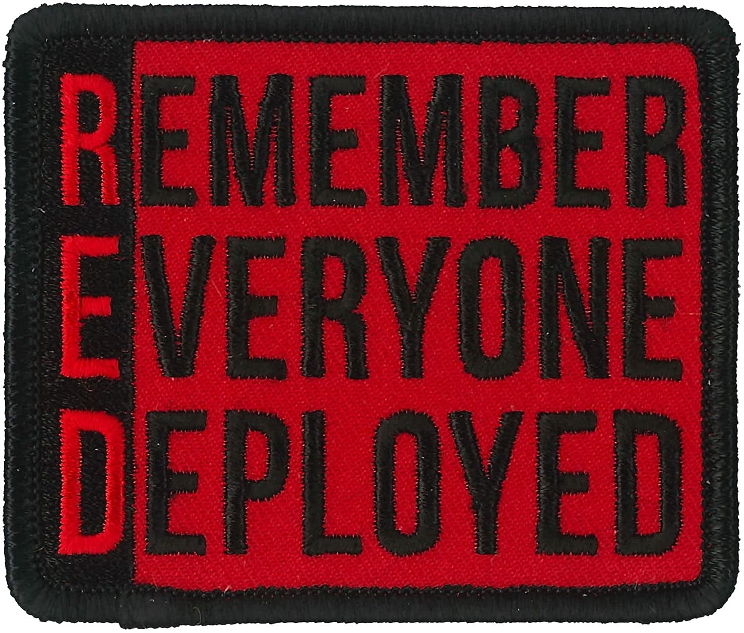 RED R.E.D. REMEMBER EVERYONE DEPLOYED, PATCH - High Thread Iron-On Heat ...