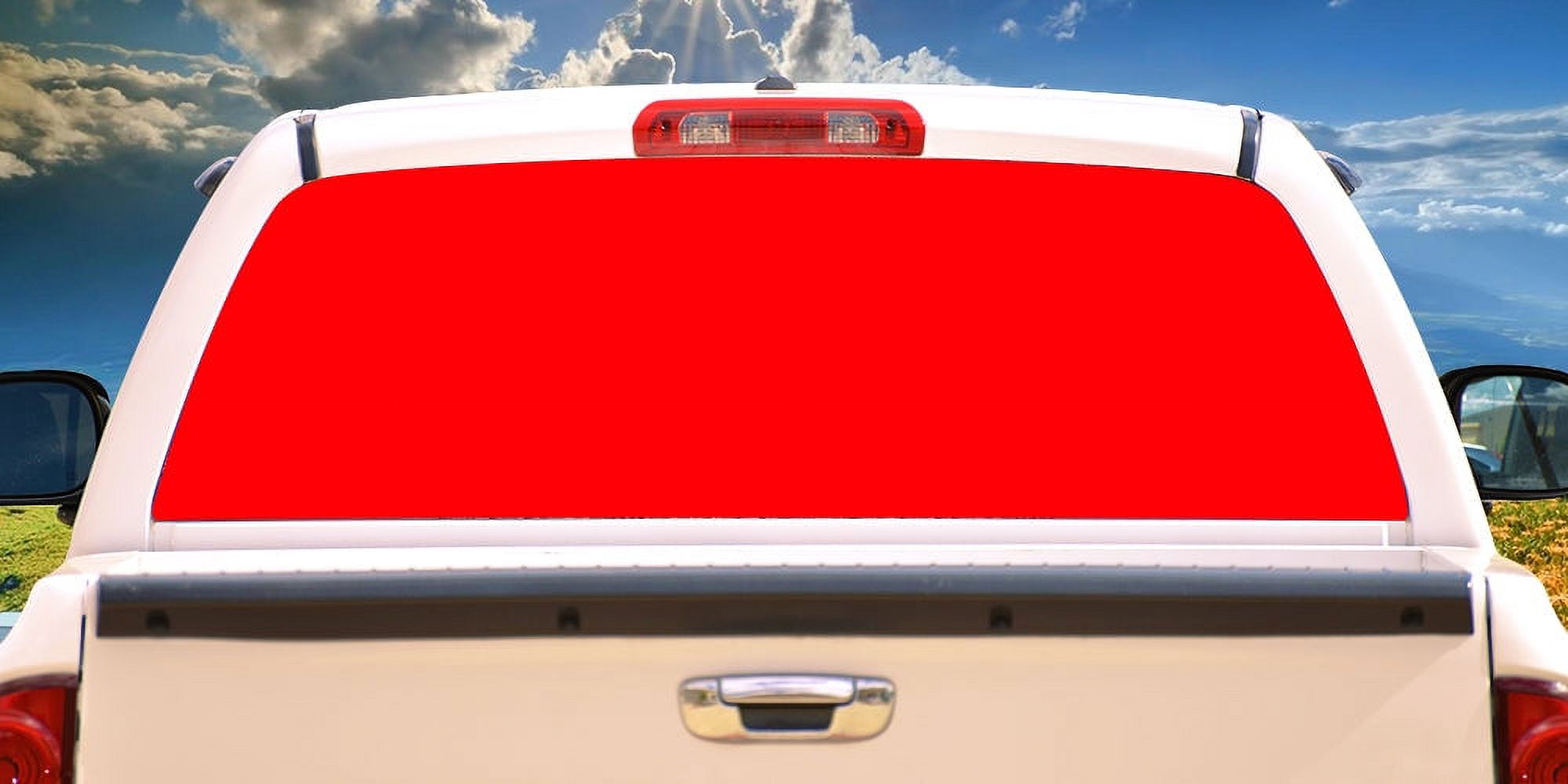 RED Rear Window Graphic truck view thru vinyl decal back - Walmart.com