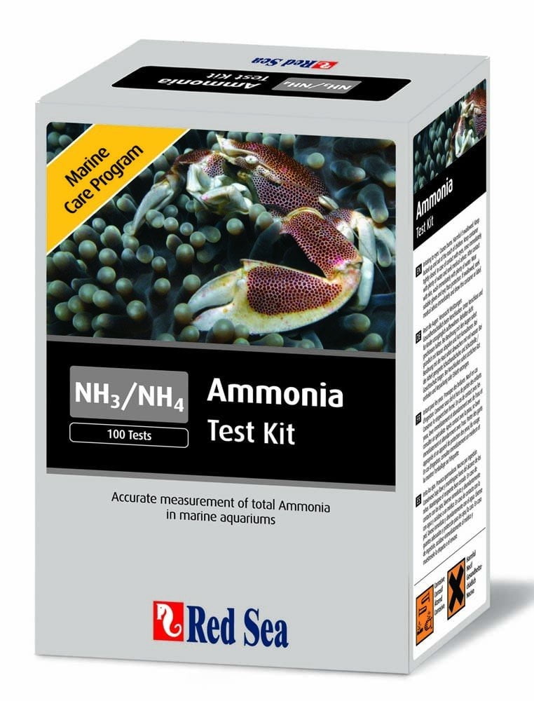 RED SEA MCP AMMONIA TEST KIT - NH3 NH4 MARINE TEST KIT - 100 TESTS FREE ...