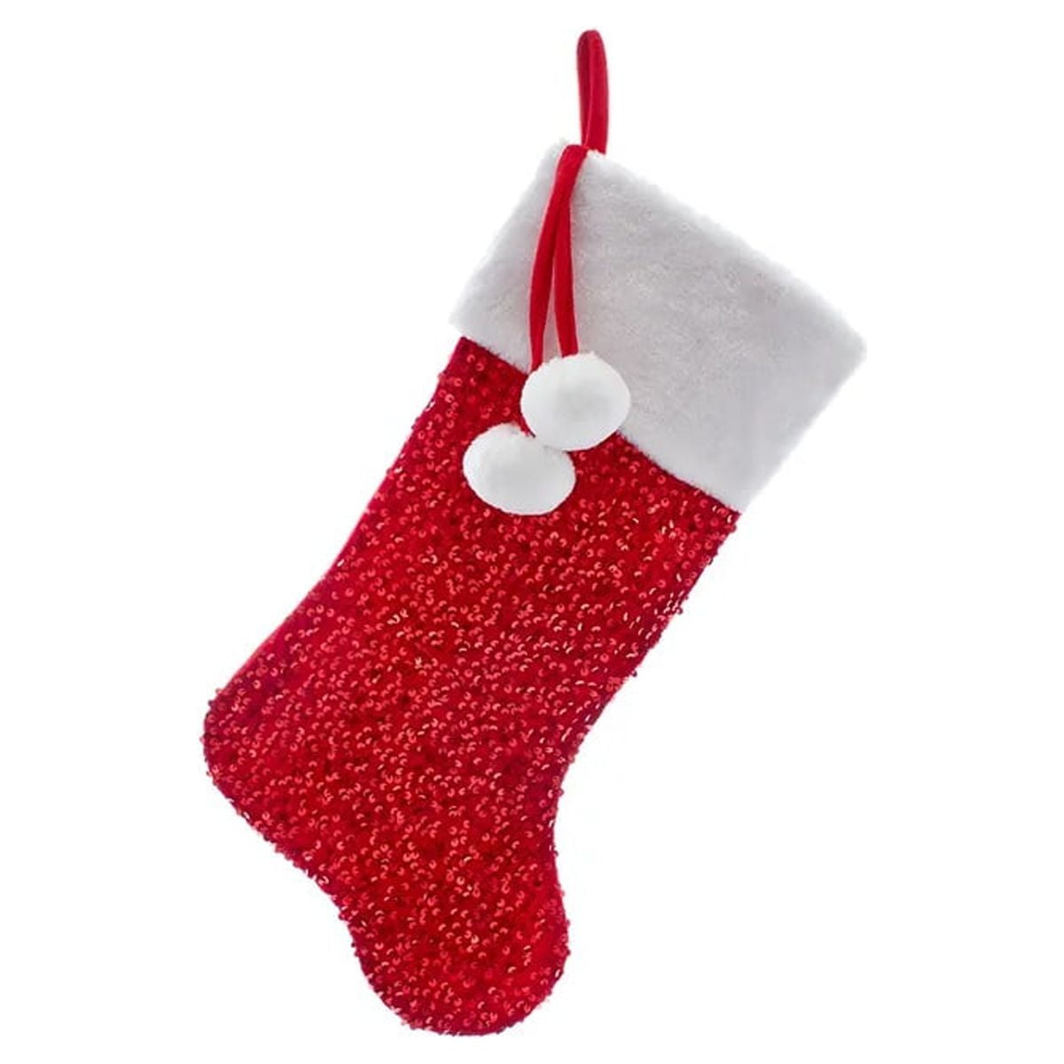 RED SEQUIN Christmas Stocking, 20.5\" Long, by Kurt Adler - Walmart.com