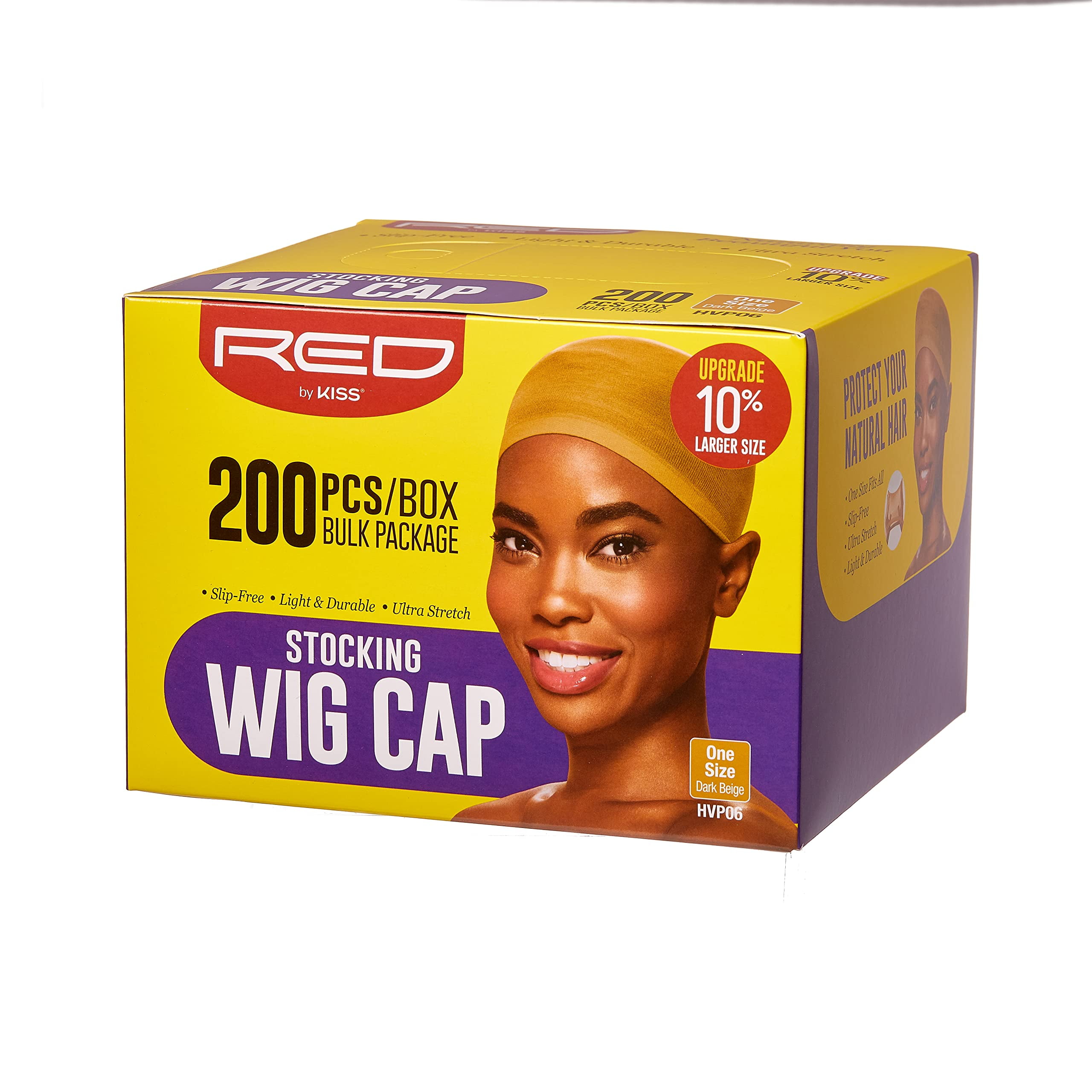 RED STOCKING WIG CAP, 200PCS Bulk Box Secures your hair, long lasting ...