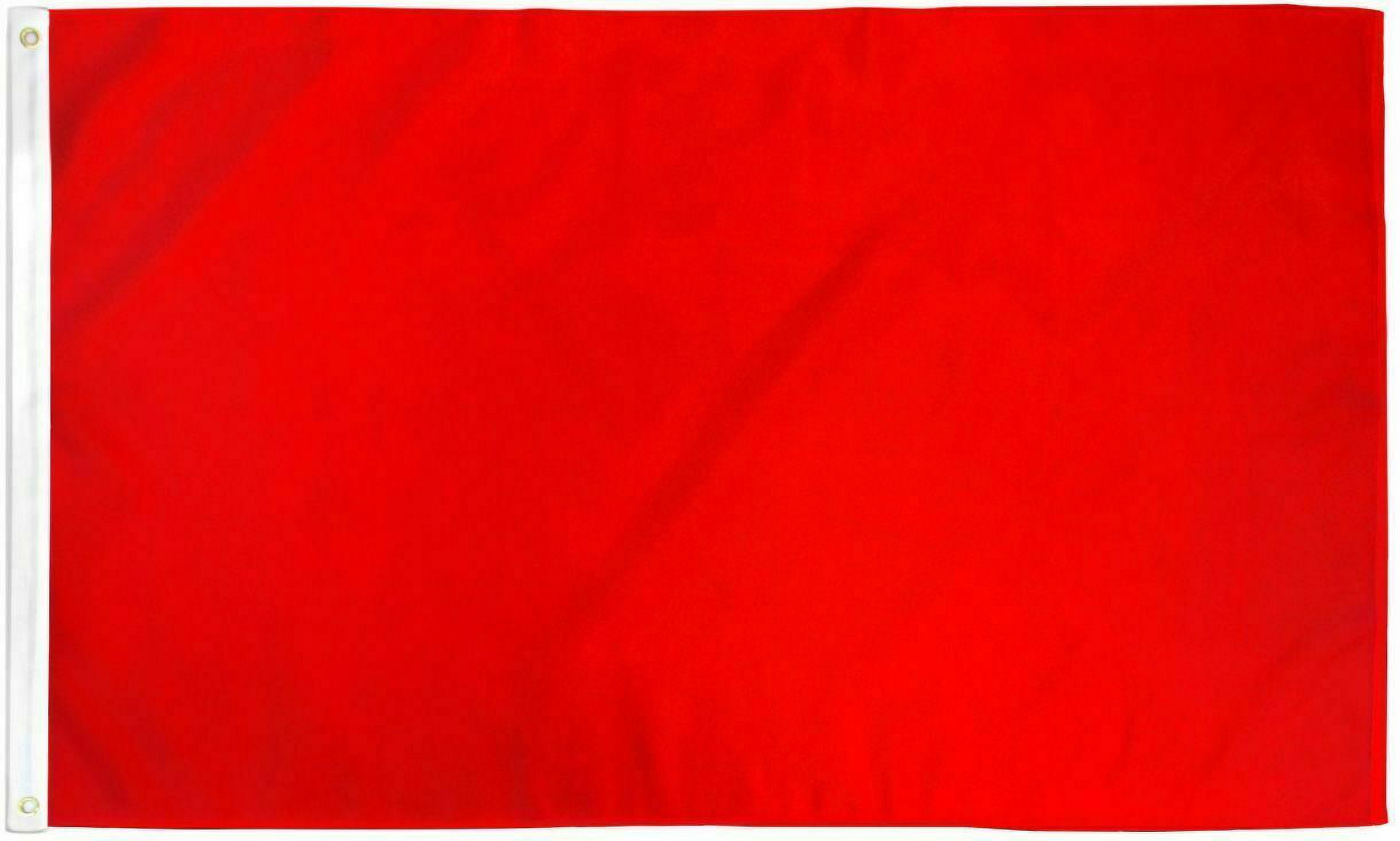 RED Solid Color Flag 3x5ft Blank Flag SUPER POLYESTER 100D FADE ...