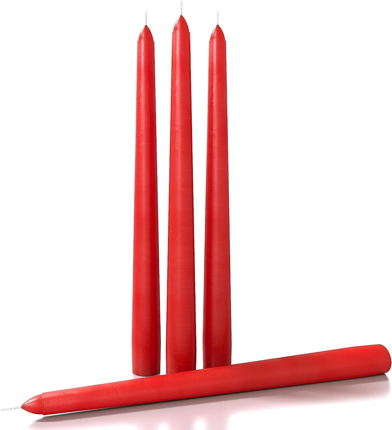 RED TAPER CANDLES PACK OF 4 | PERFECT FOR WEDDING ANNIVERSARY SPECIAL ...
