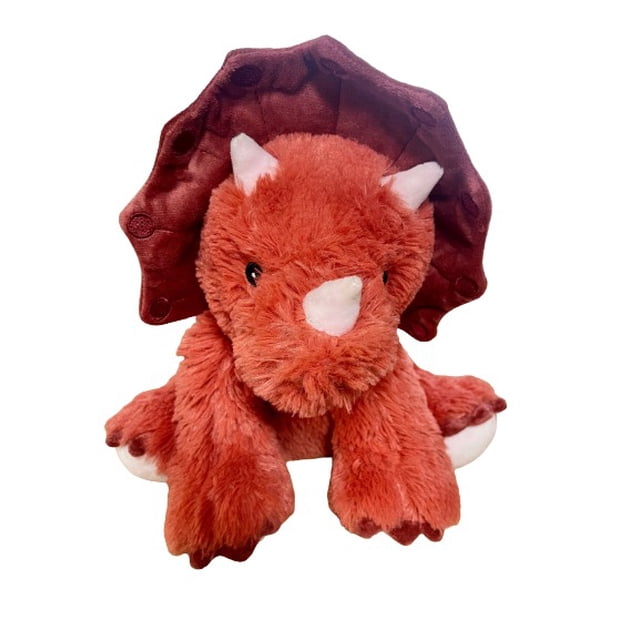 RED TRICERATOPS Warmies Cozy Plush Heatable Lavender Scented Stuffed ...