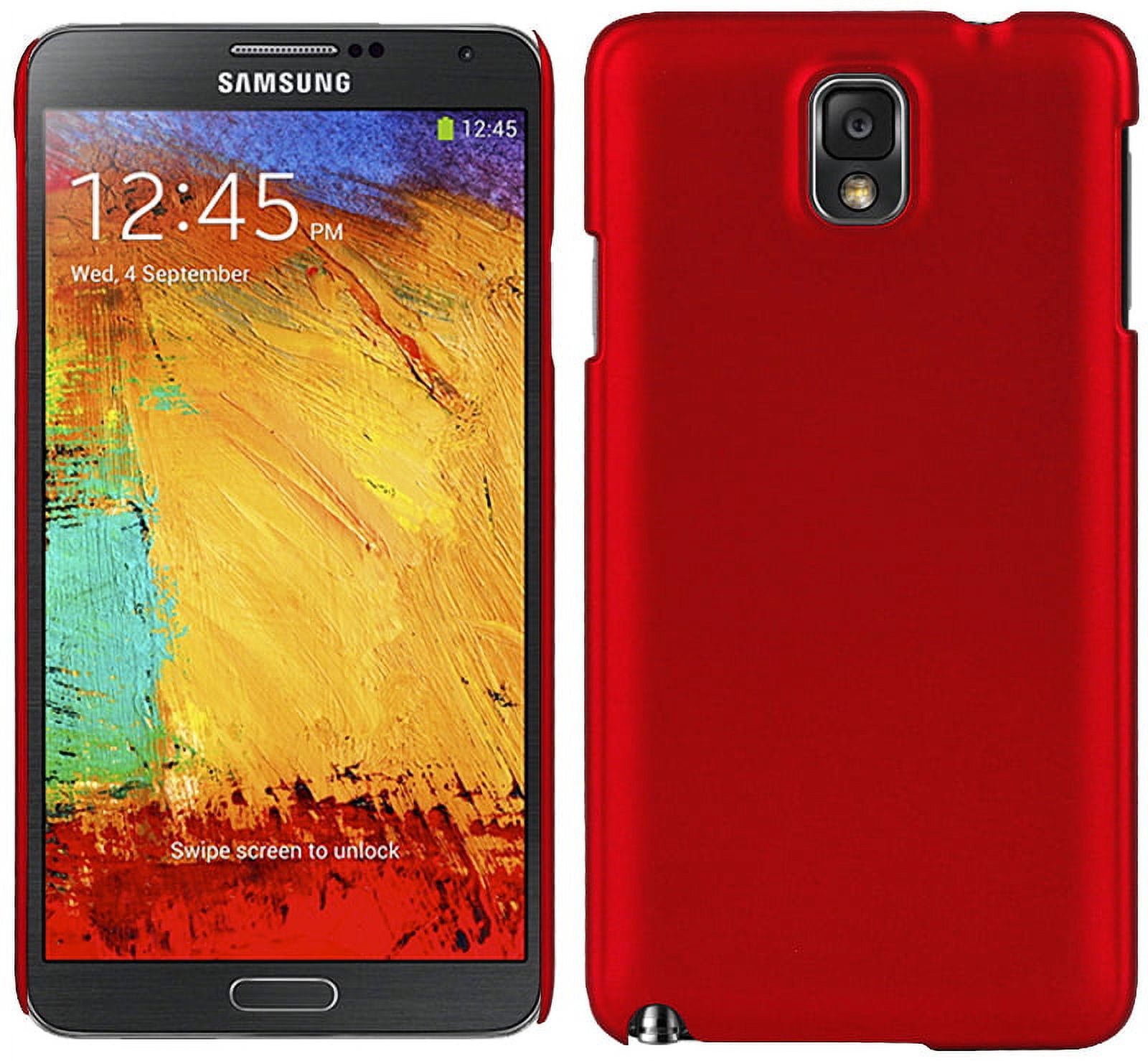 RED ULTRA-SLIM PROTEX HARD CASE REAR BACK COVER FOR SAMSUNG GALAXY NOTE ...