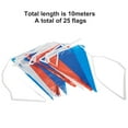 RED WHITE BLUE MULTI PENNANT STRING 32\' FT 25 TRIANGLE FLAGS 7.8x11.8 ...