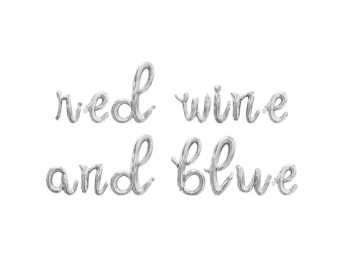 RED WINE AND BLUE Cursive Letter Balloon Banner - DIY July 4th Party ...
