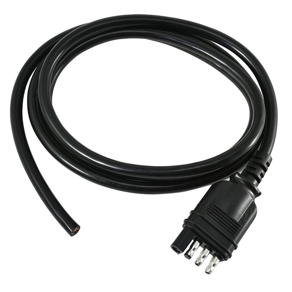 RED WOLF 5ft 4 Way Trailer Hitch Wiring Harness Male Plug Jacketed ...