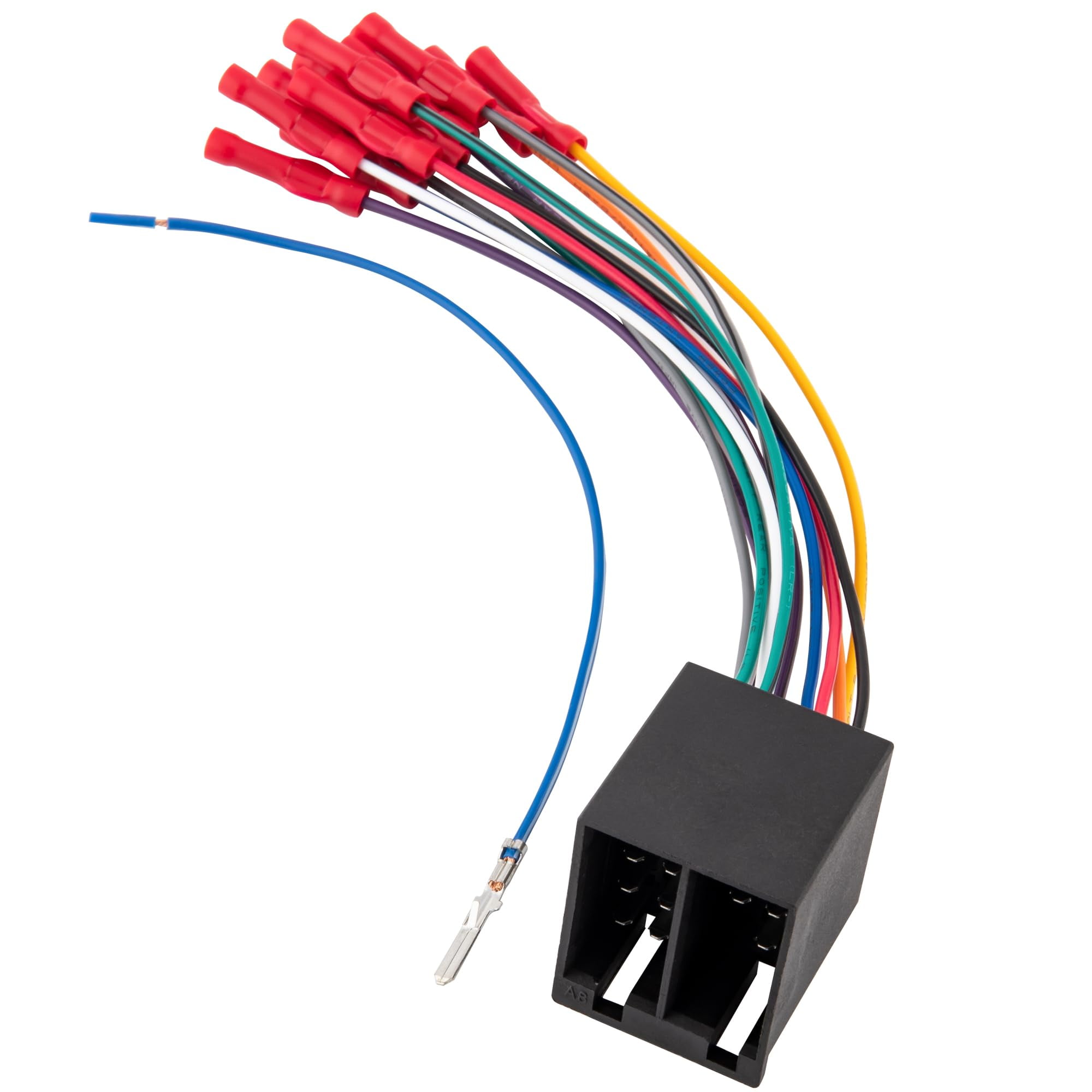 RED WOLF Car Radio 16 Pin ISO Wire For Semi Truck Freightliner International Peterbilt Volvo ...