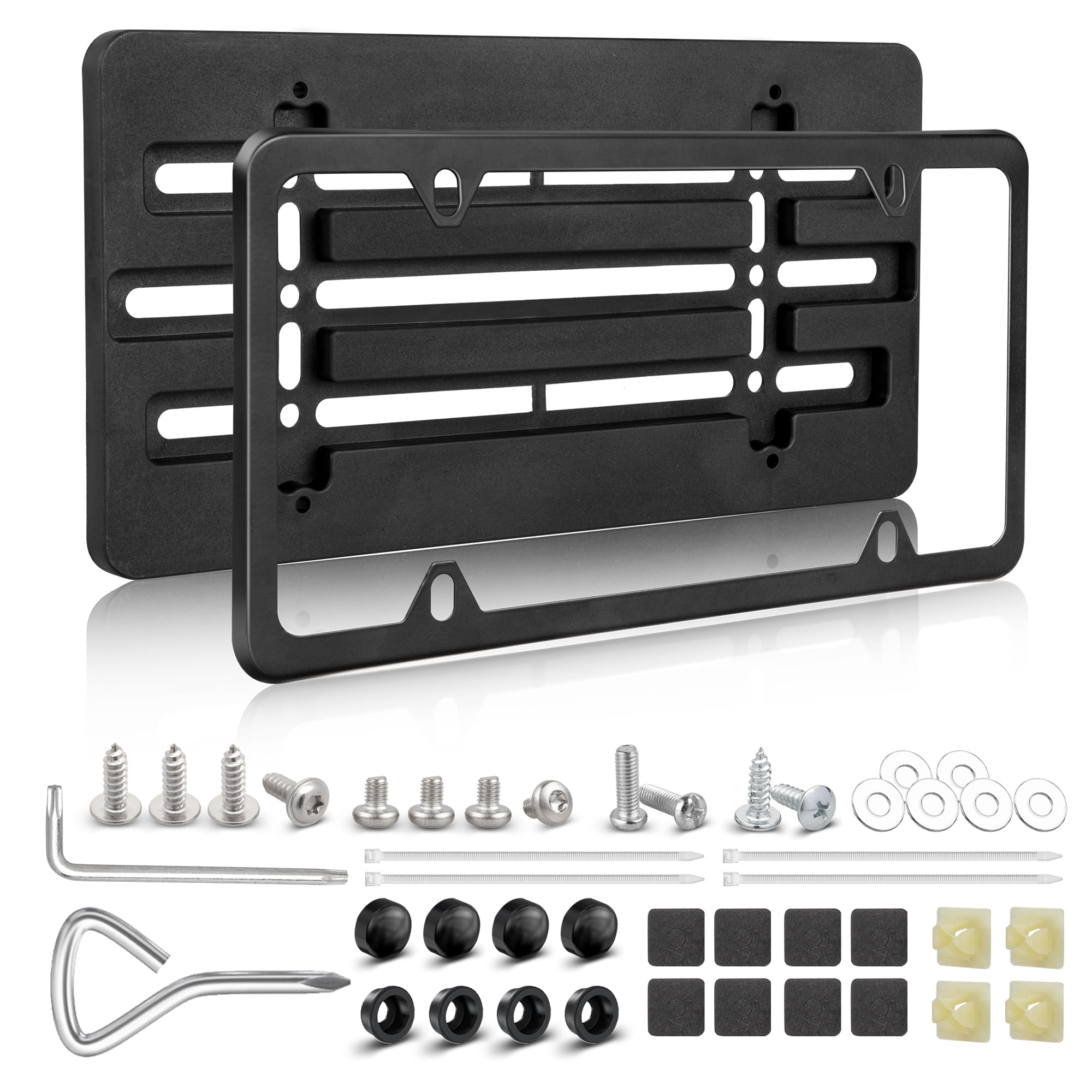 RED WOLF License Plate SSF20 Bracket Holder with Stainless Steel Plate ...
