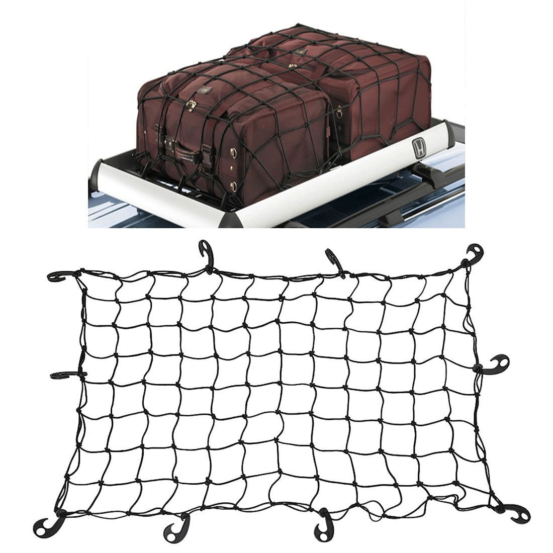 RED WOLF Pickup Truck Cargo Net, 39" x 39" Stretches to 65" x 65" Roof ...