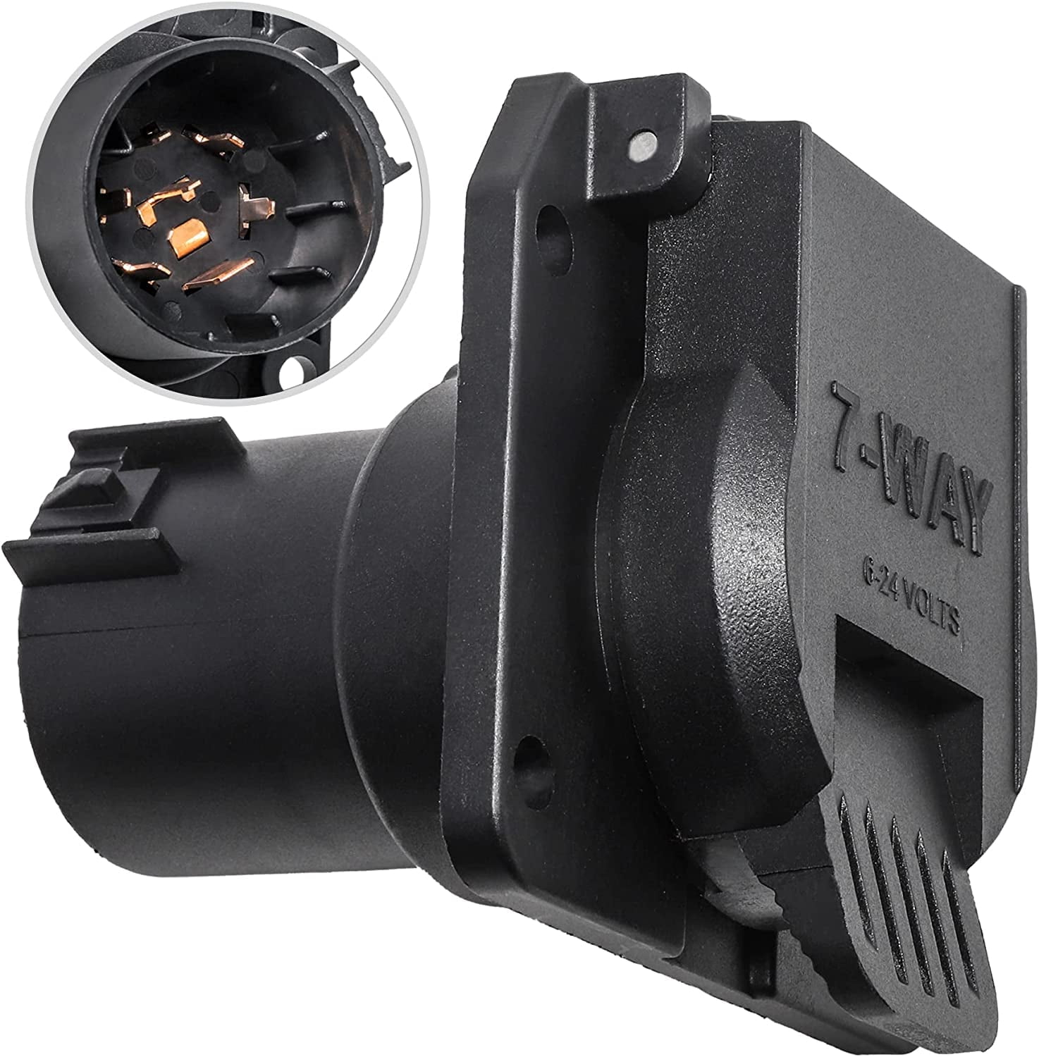 RV Blade 7 Way Trailer Socket Tow Light Power Connector for GMC Chevy ...