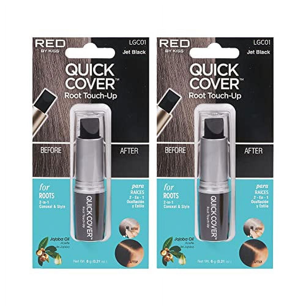 RED by Kiss Quick Cover Root Touch Up Stick Type 2PCS Water-Resistant ...