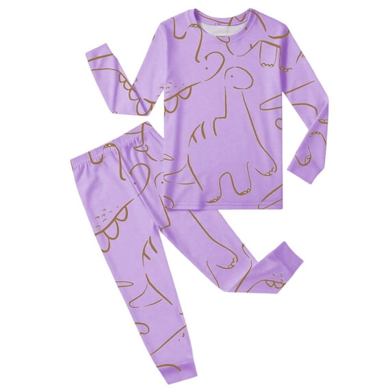 REDARER Boys Dinosaur Prints Pajama Set with Long Sleeves and Long ...