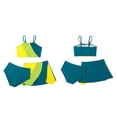 REDARER Girls Color Block Three Piece Swimsuit with Tankini Top, Swim ...