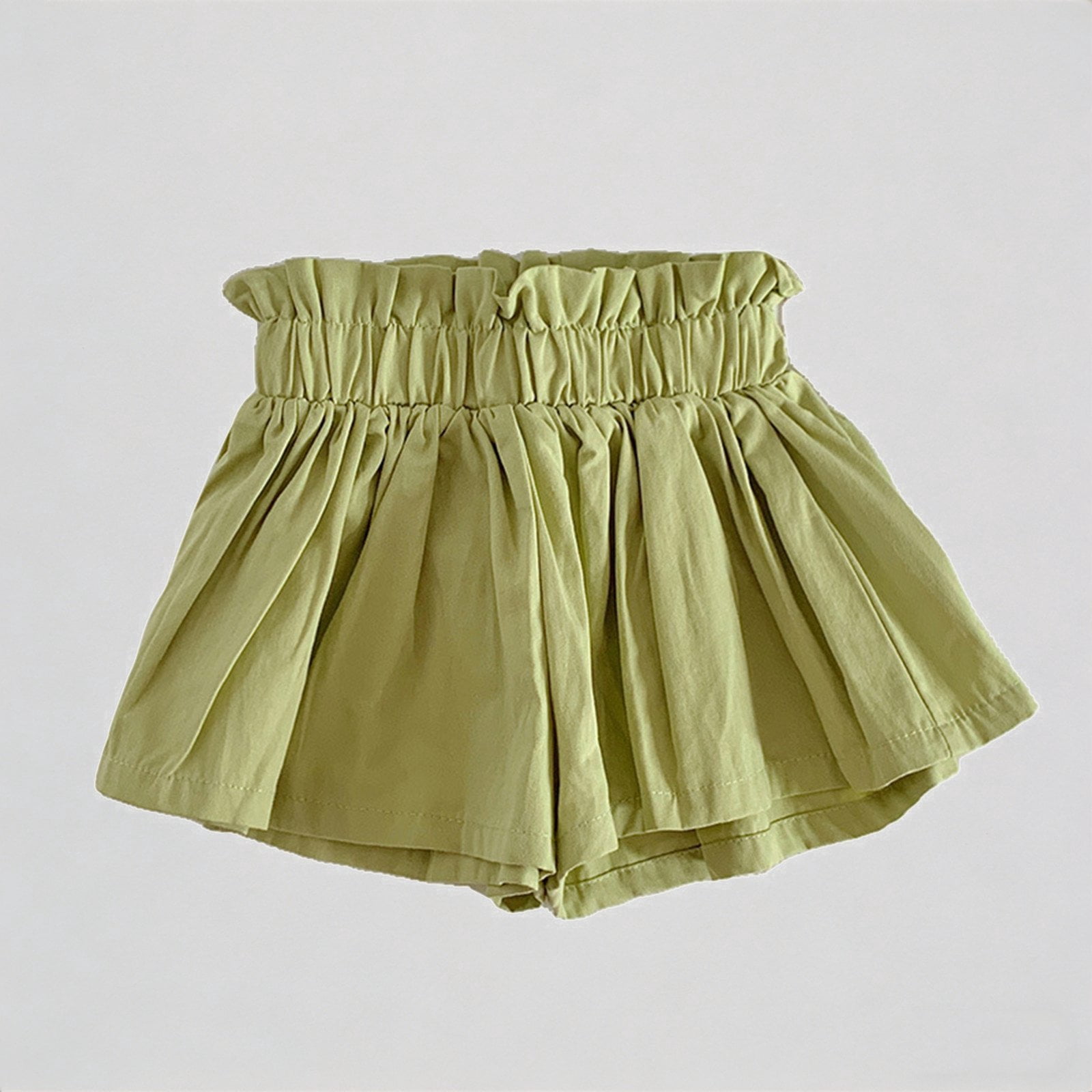 REDARER Girls Ruffle Waist Skort, Cute Bubble Mini Skirt with Built-In ...