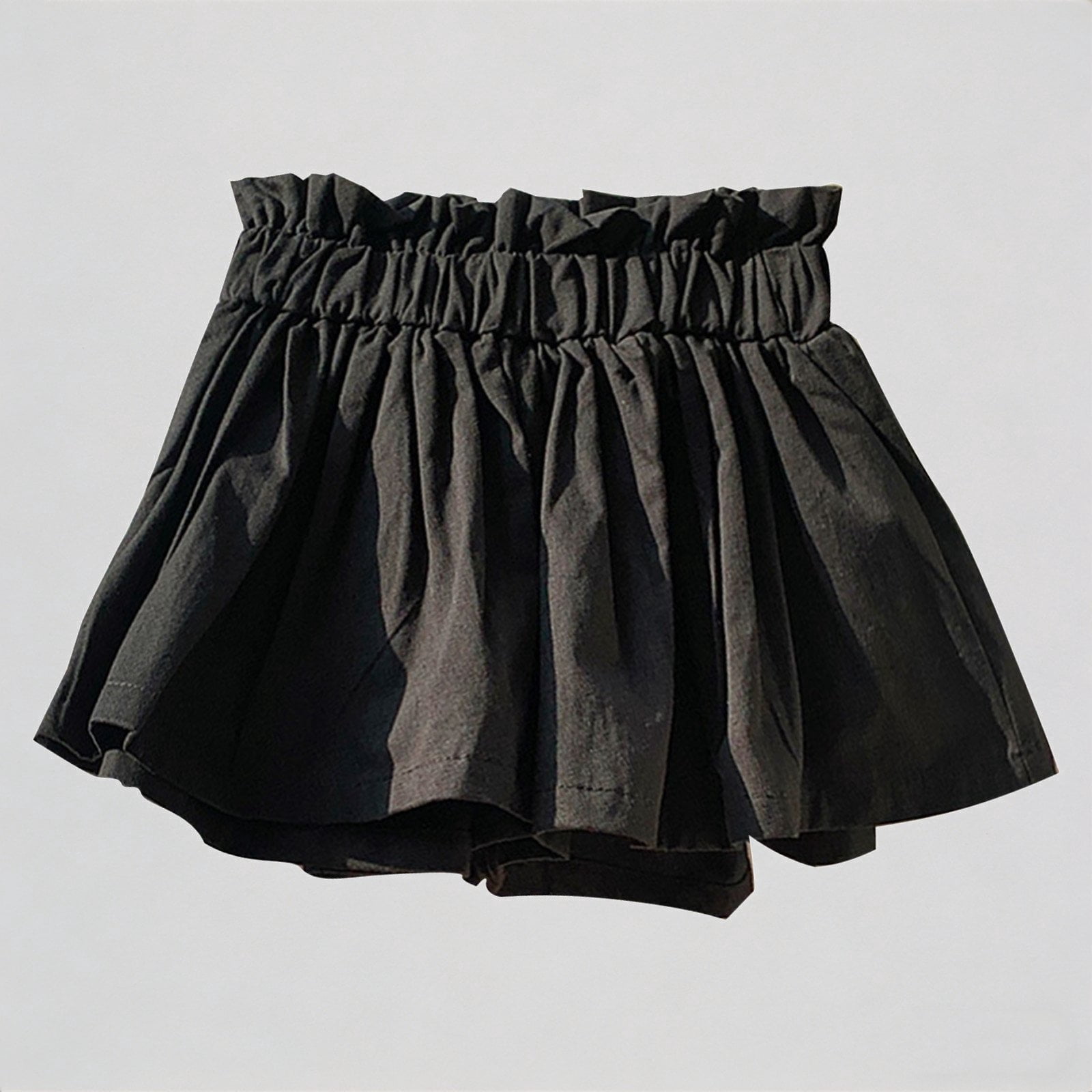 REDARER Girls Ruffle Waist Skort, Cute Bubble Mini Skirt with Built-In ...