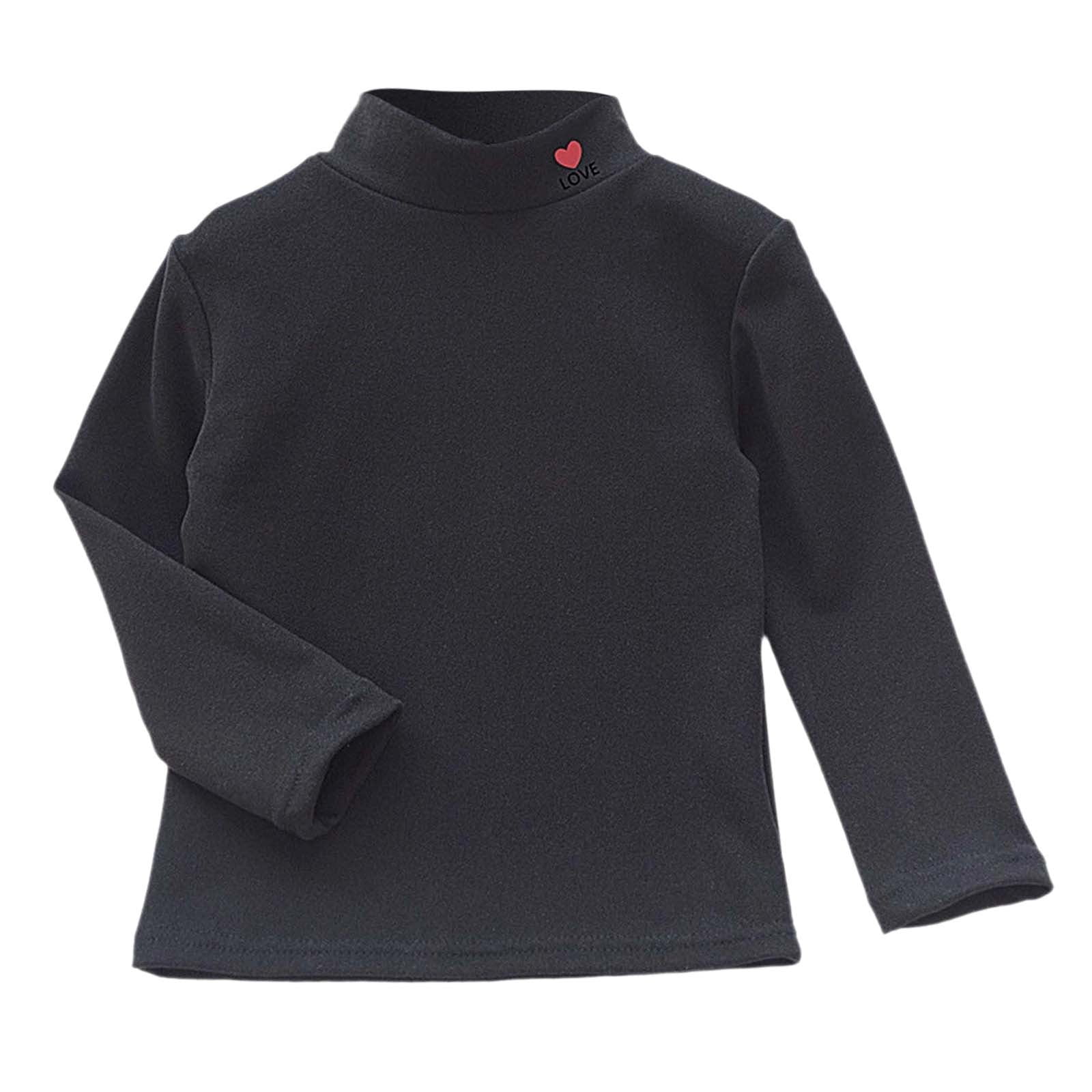 REDARER Kids Base Shirt, Soft Lined Long Sleeve Top with Half Turtle ...