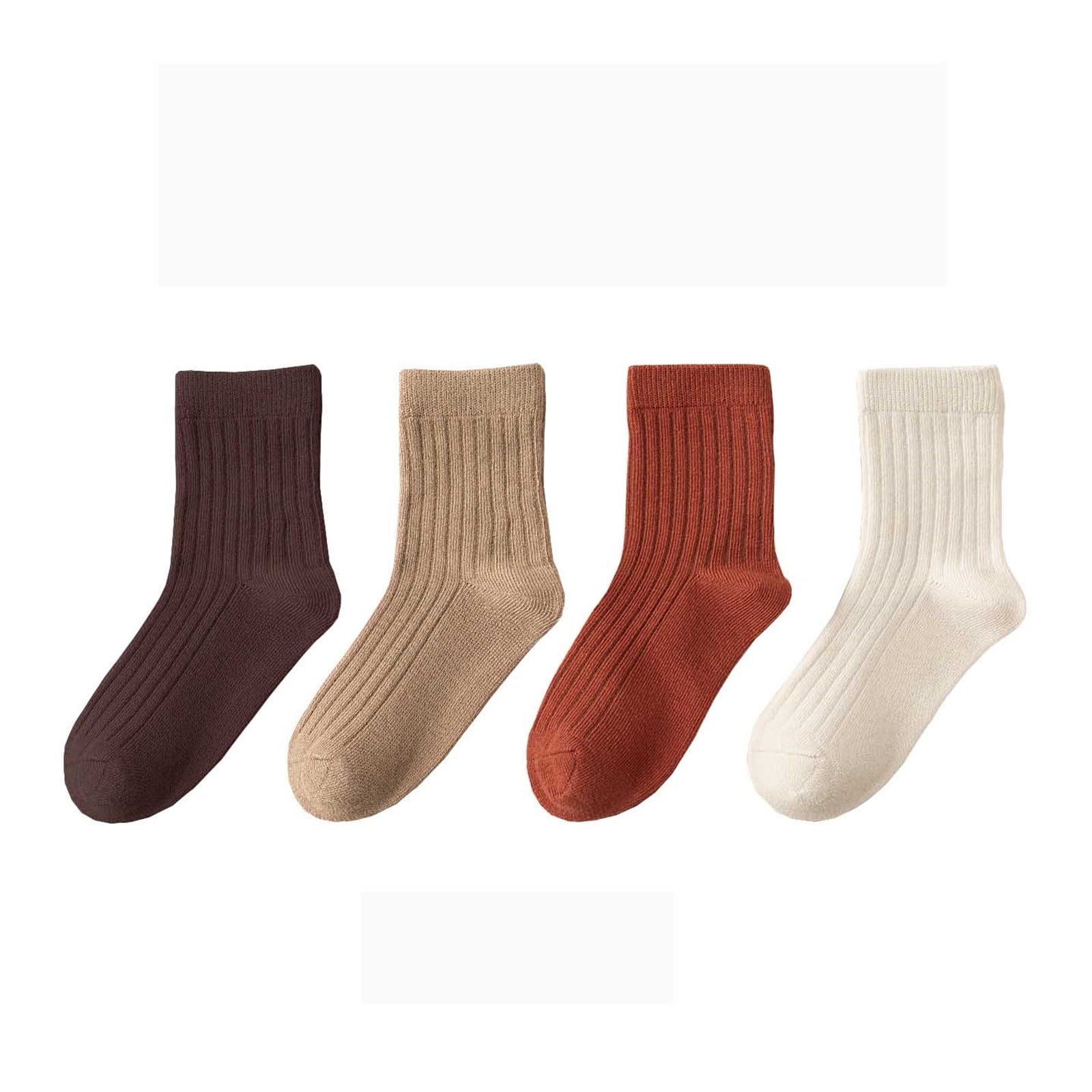 REDARER Kids Crew Socks 4-Pack, Soft Ankle Socks for Girls with Non ...