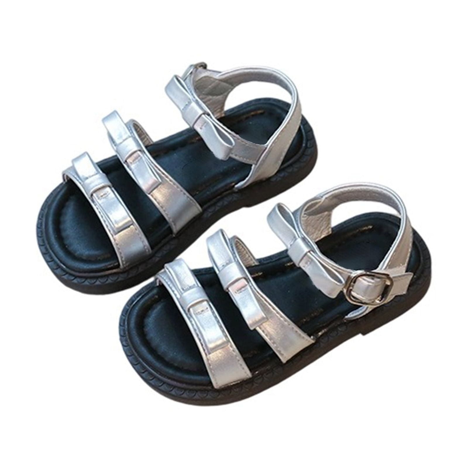 REDARER Summer Girls' Soled Double Bow Tie Roman Shoes Princess Shoes ...