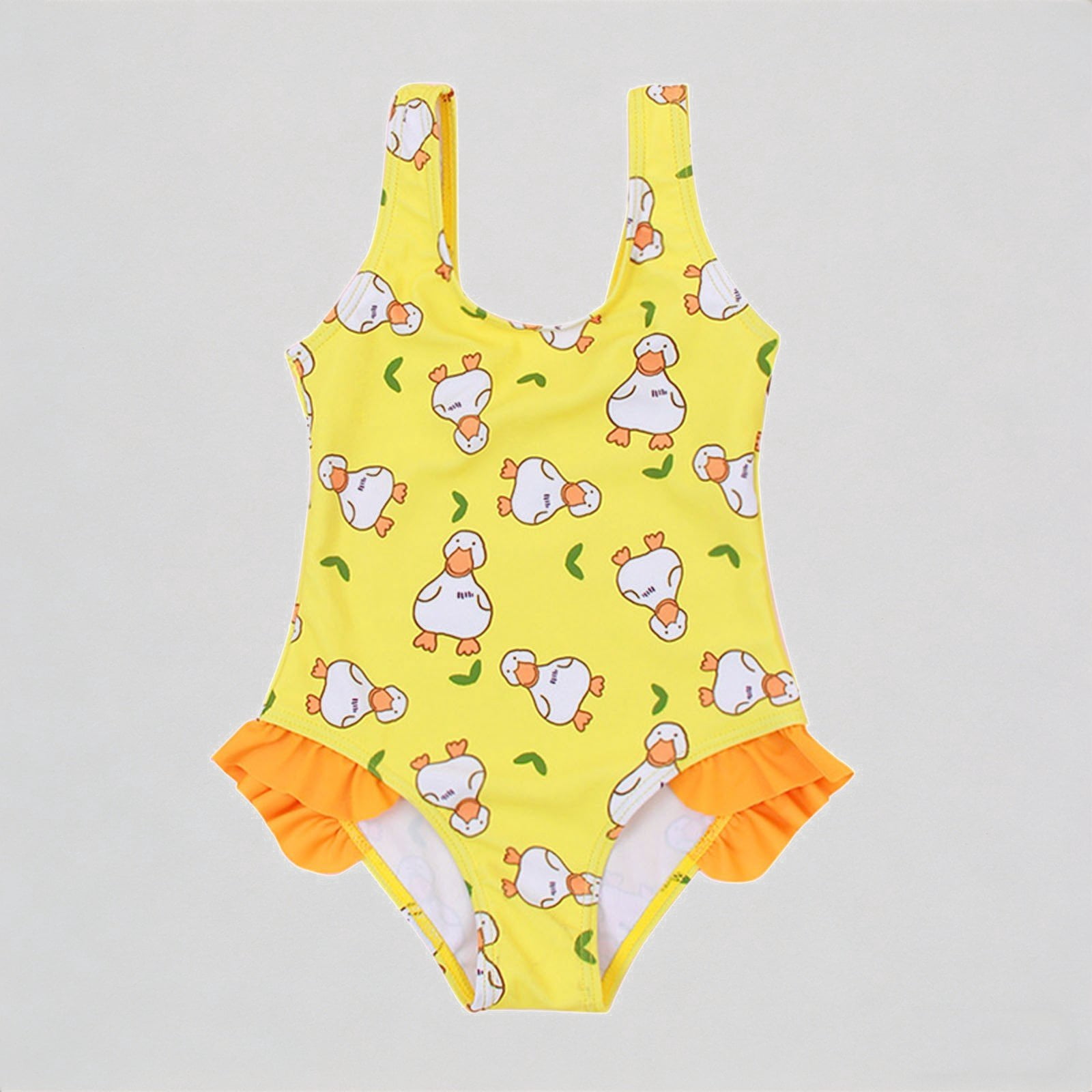 REDARER Toddler Girl's 1-Piece Swimsuit: Watermelon Print + Ruffled ...