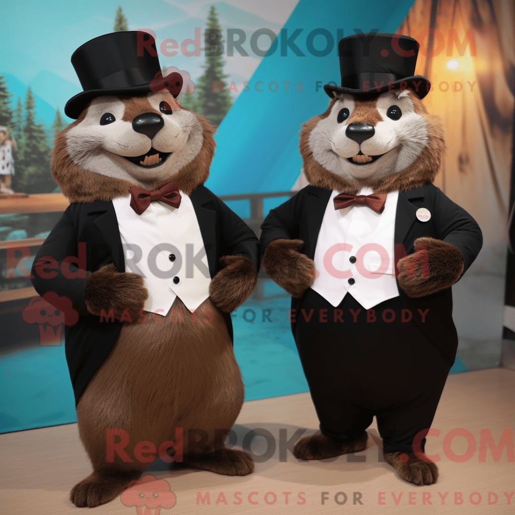 REDBROKOLY mascot character of a Beaver dressed with a Tuxedo and ...