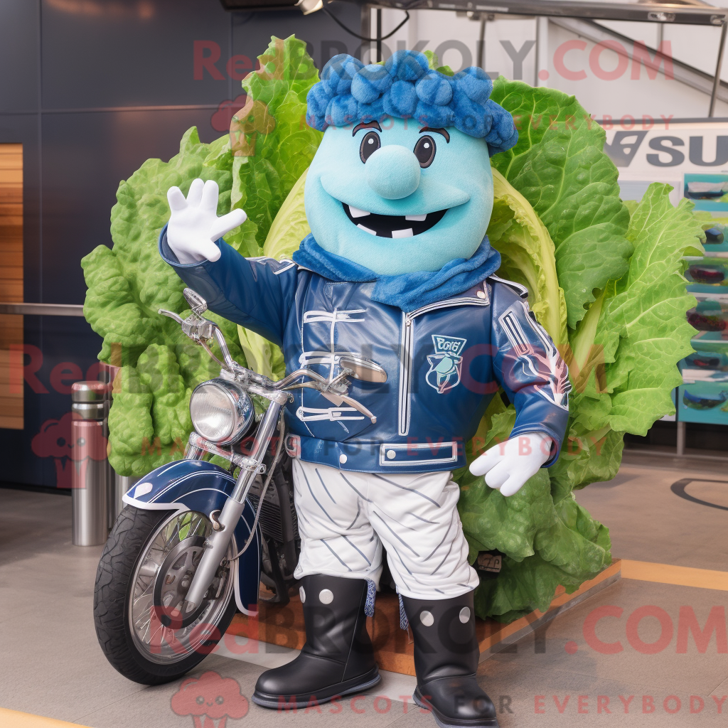 REDBROKOLY mascot character of a Blue Corned Beef And Cabbage dressed ...