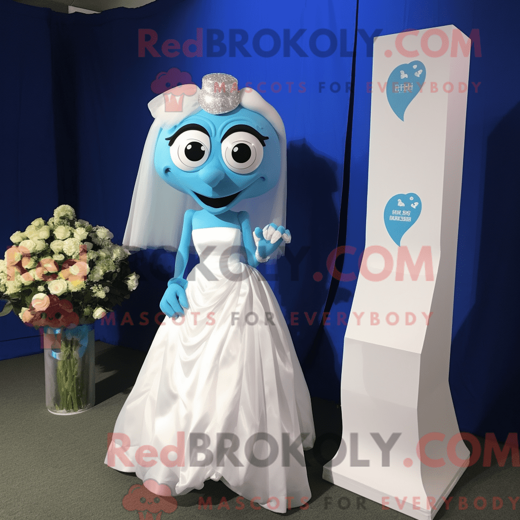 REDBROKOLY mascot character of a Cyan Alliance dressed with a Wedding ...