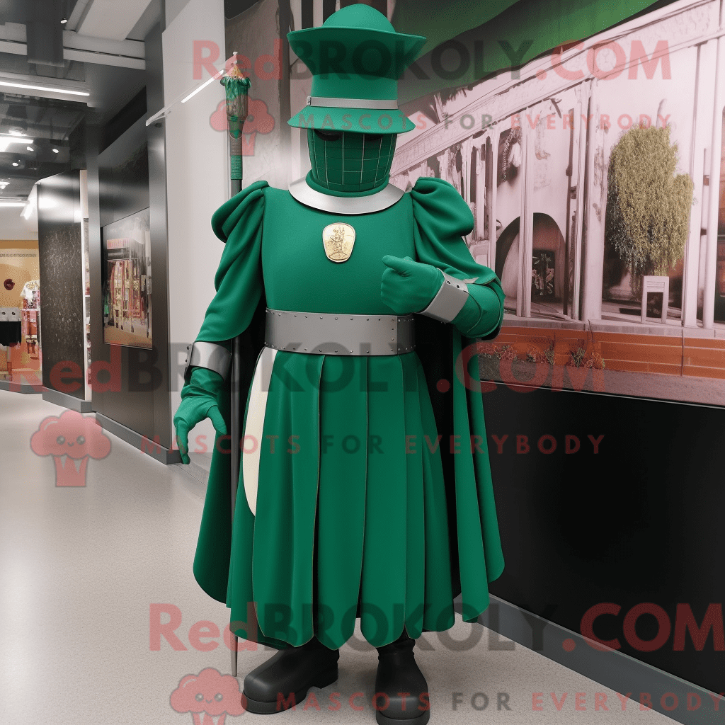 REDBROKOLY mascot character of a Forest Green Swiss Guard dressed with ...