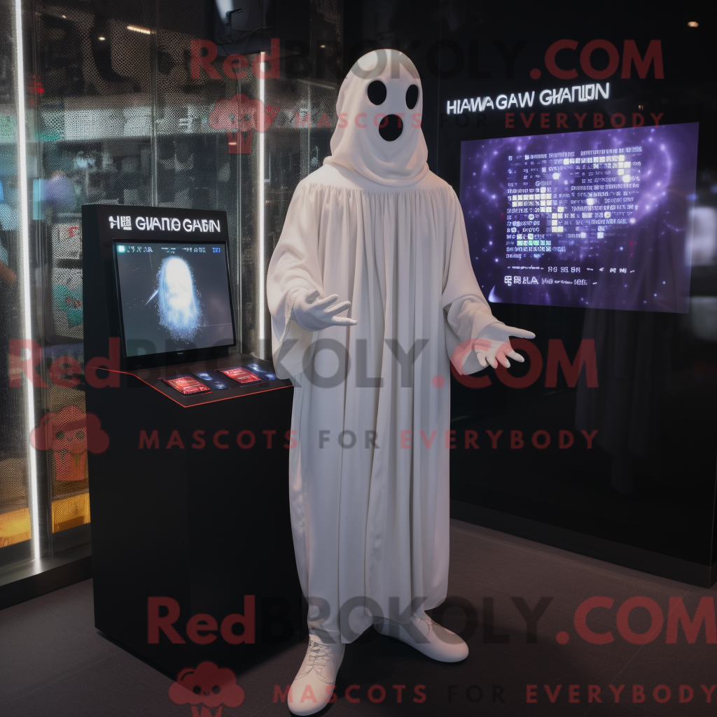 REDBROKOLY mascot character of a Ghost dressed with a Bodysuit and ...