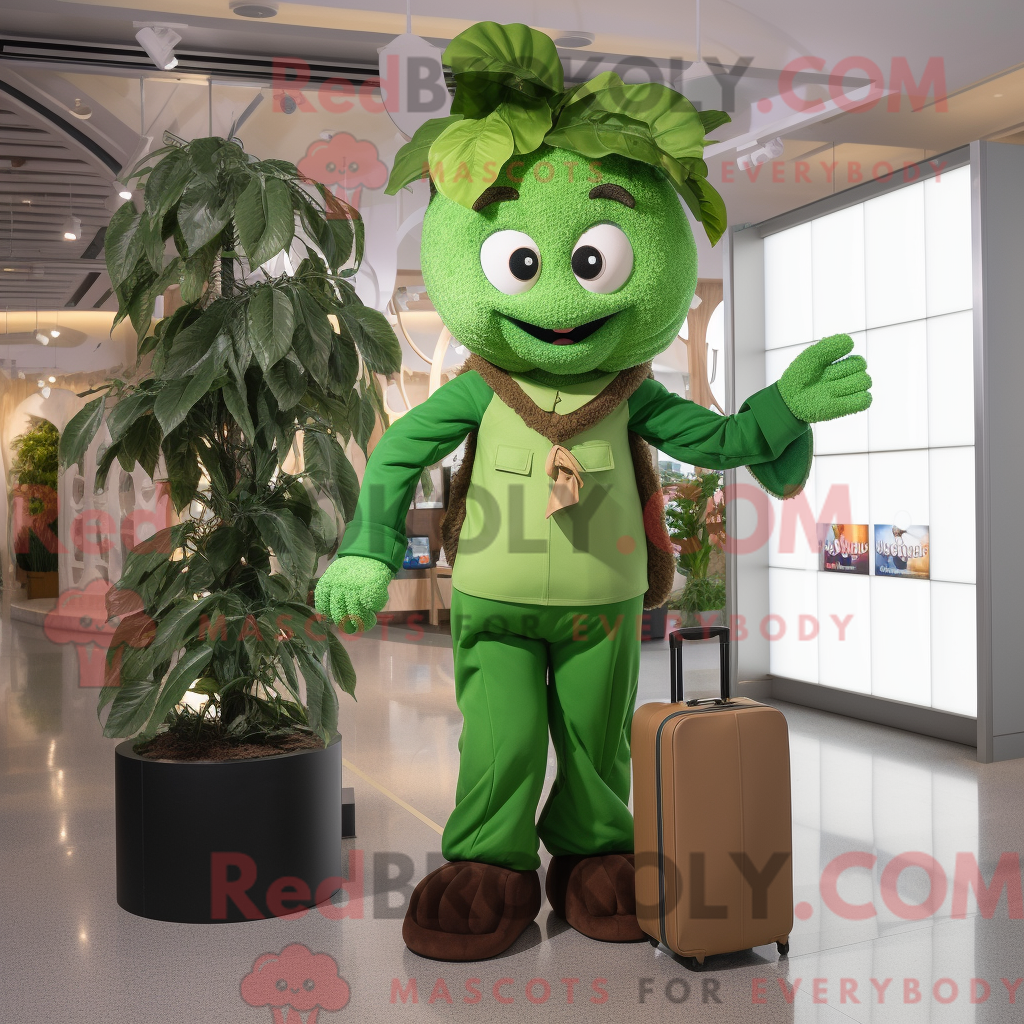 REDBROKOLY mascot character of a Olive Beanstalk dressed with a ...